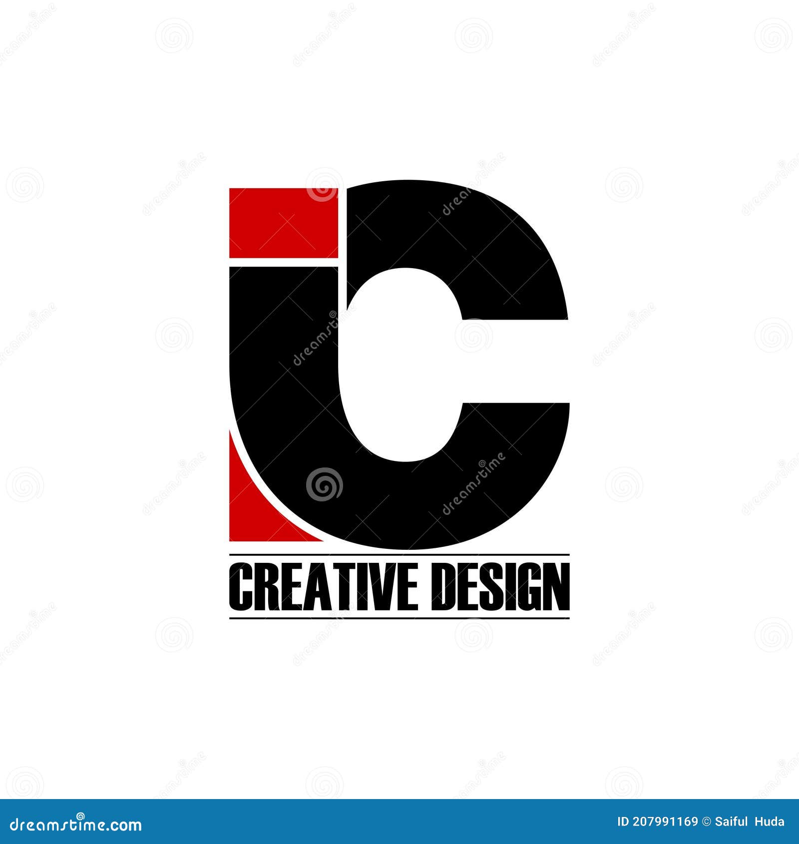 Letter IC Simple Monogram Logo Icon Design. Stock Vector - Illustration ...