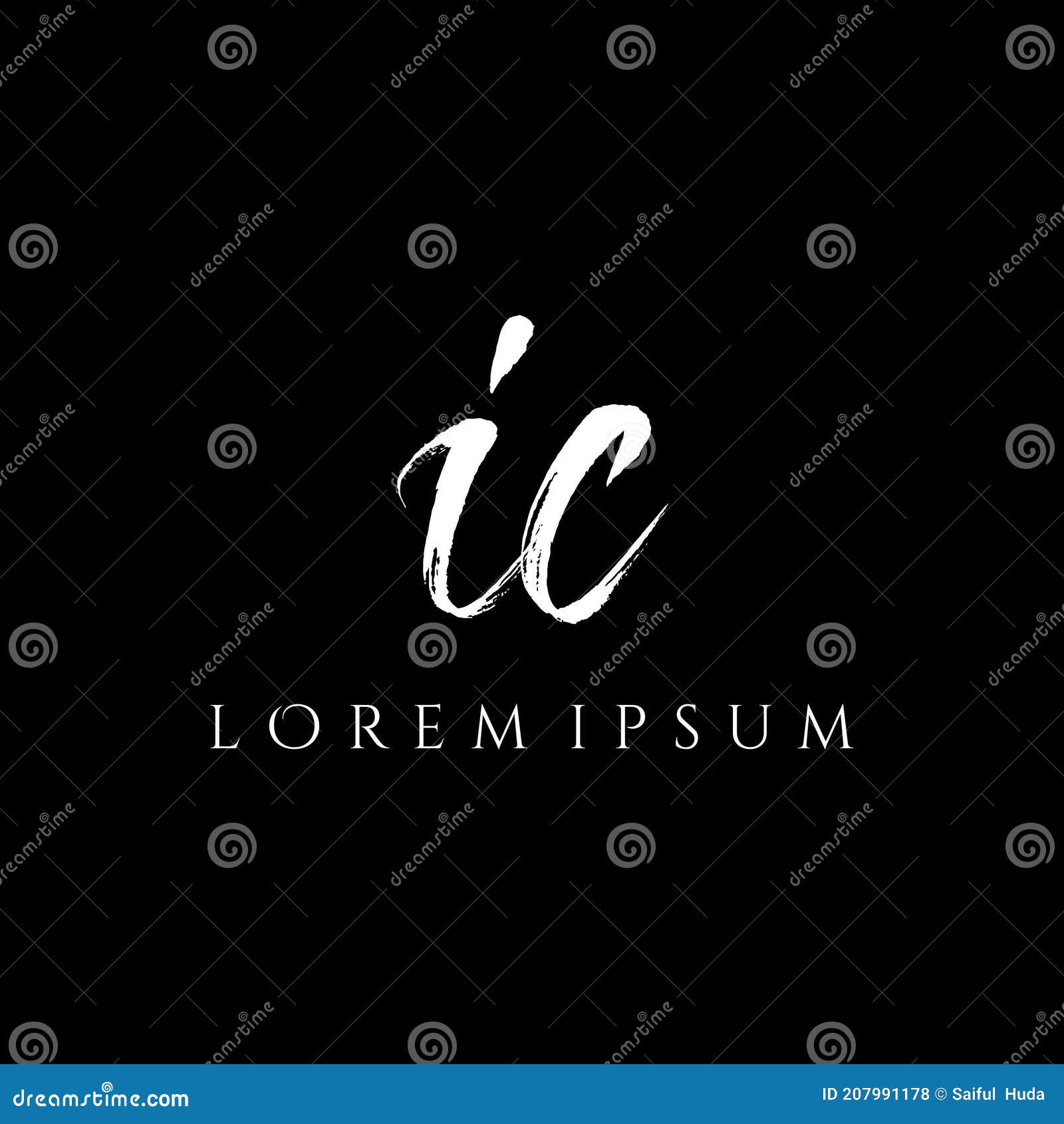 Letter IC Simple Monogram Logo Icon Design. Stock Vector - Illustration ...