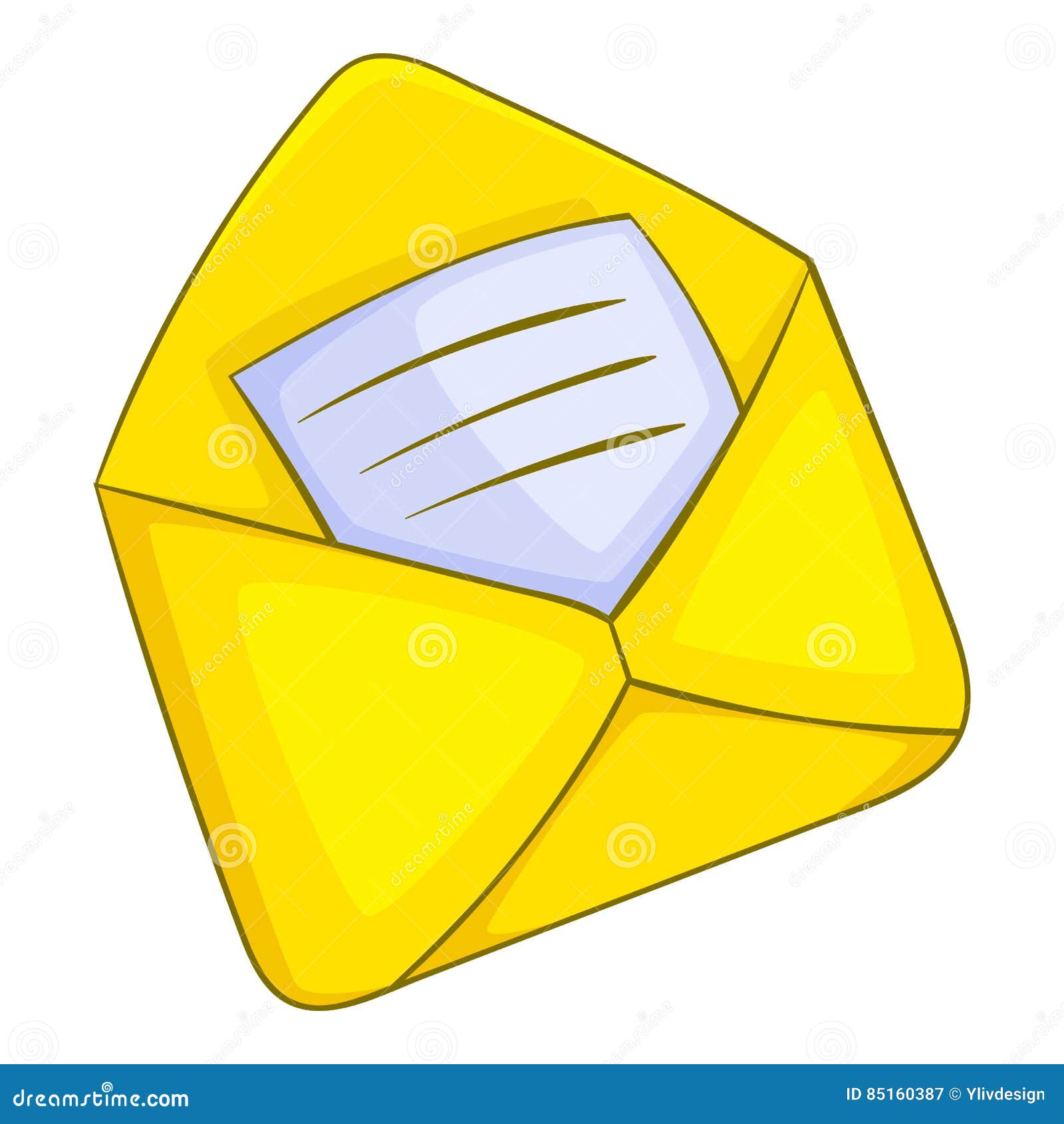 Letter icon, cartoon style stock vector. Illustration of postoffice ...