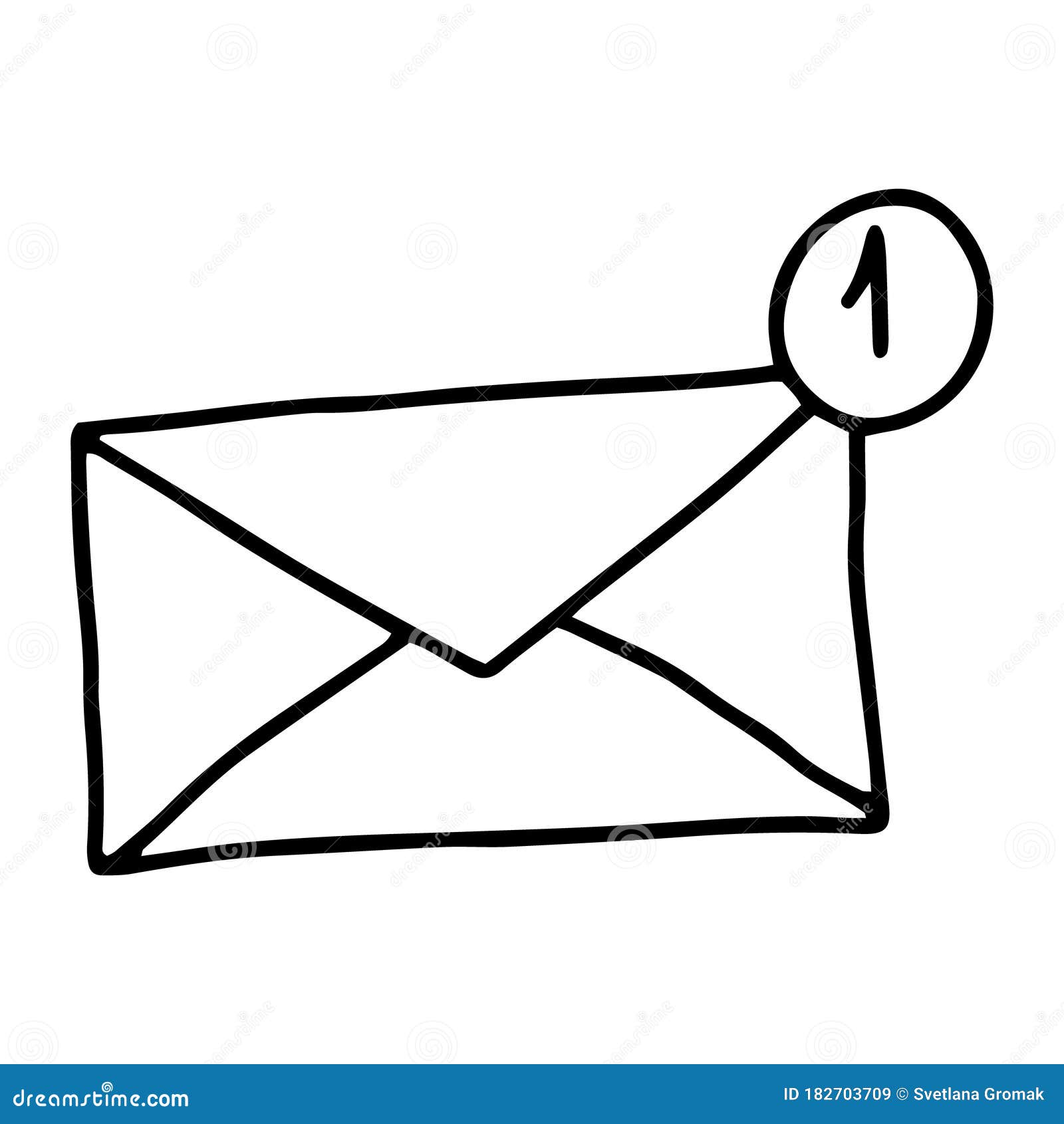 Simple Doodle Of A Mailbox Cartoon Vector | CartoonDealer.com #57000479