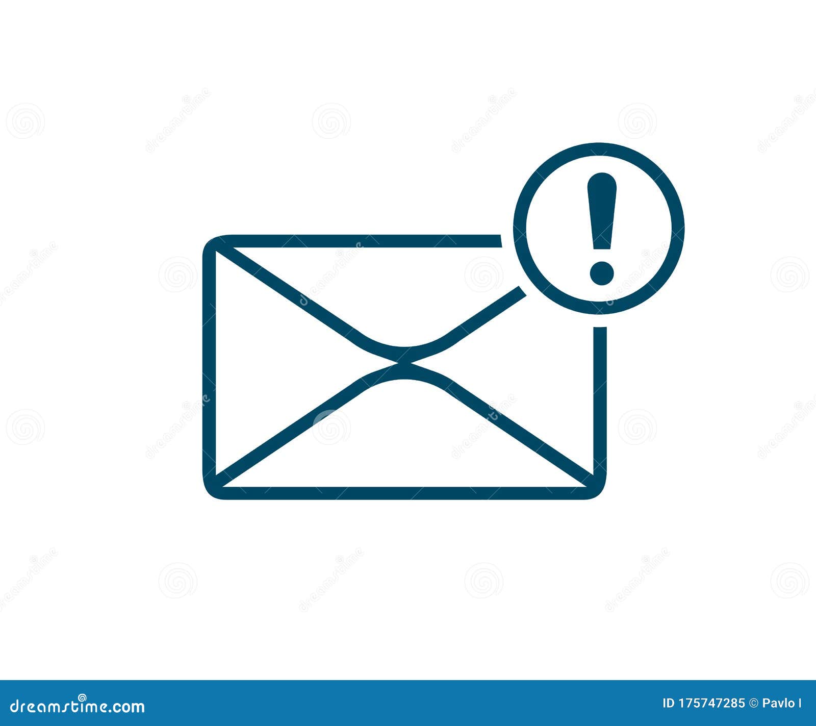 Letter Icon with Exclamation Mark, Message Signs - Vector Stock Vector ...