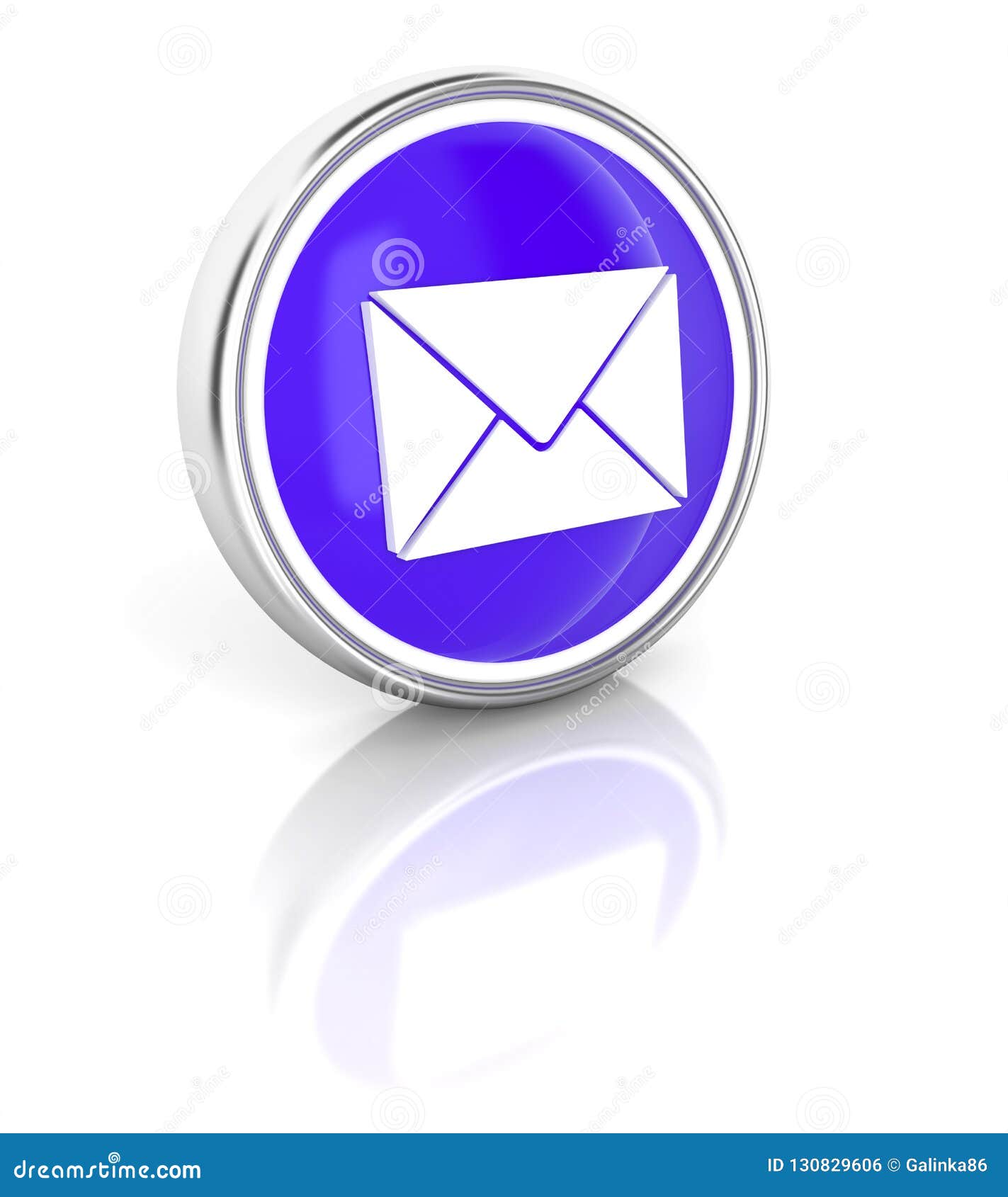 Letter Icon on Glossy Blue Round Button Stock Illustration ...