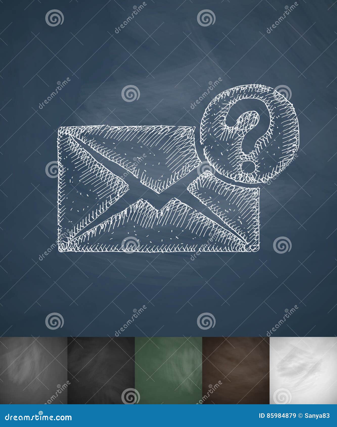 Letter Icon. Hand Drawn Vector Illustration Stock Vector - Illustration ...