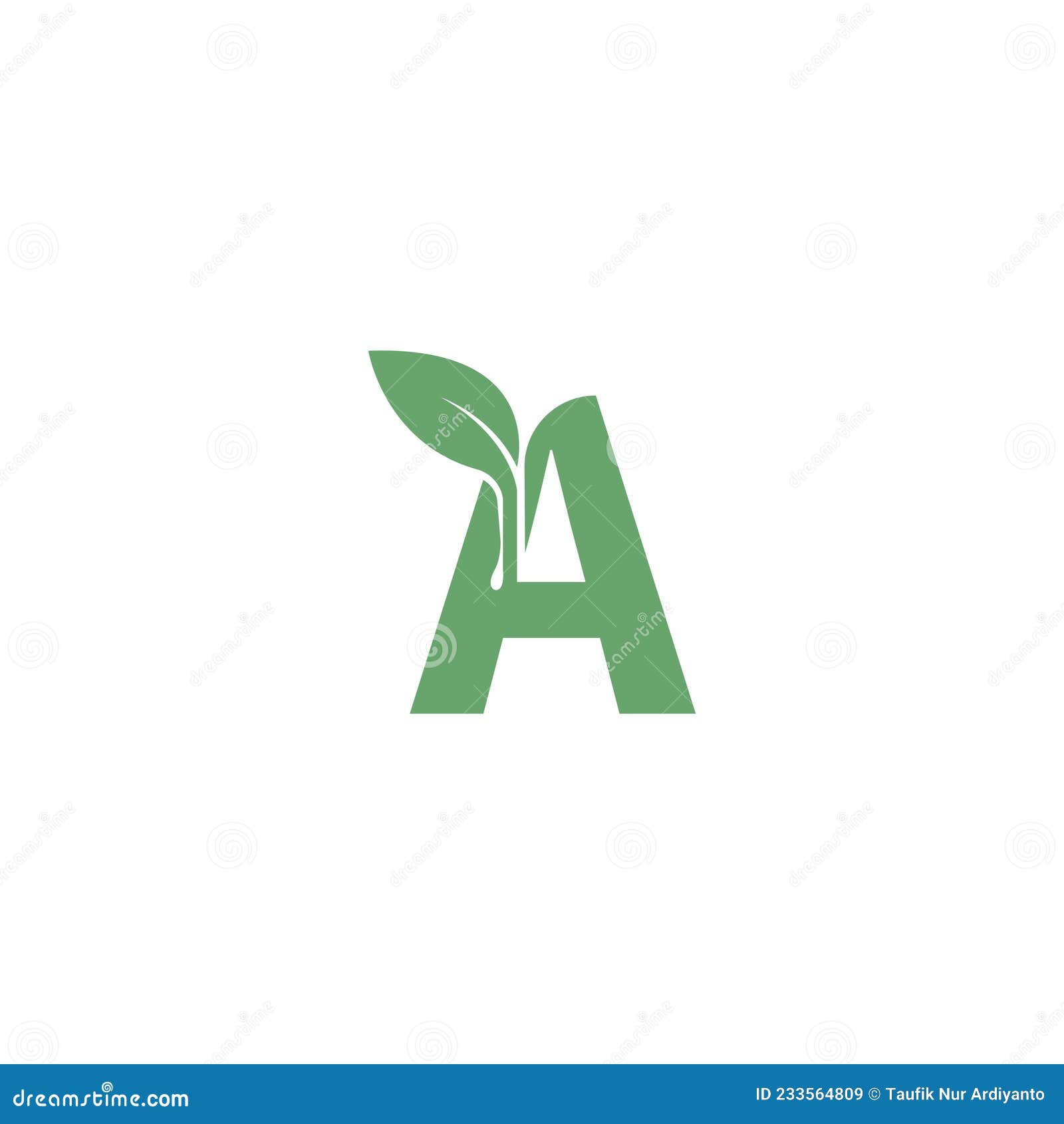 Letter a Icon Leaf Design Concept Template Stock Vector - Illustration ...