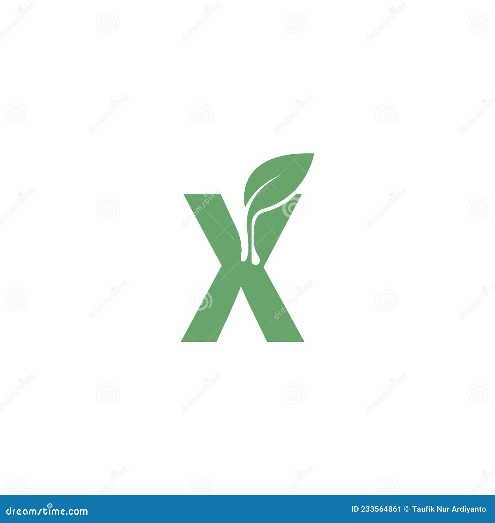 Letter X Icon Leaf Design Concept Template Stock Vector - Illustration ...