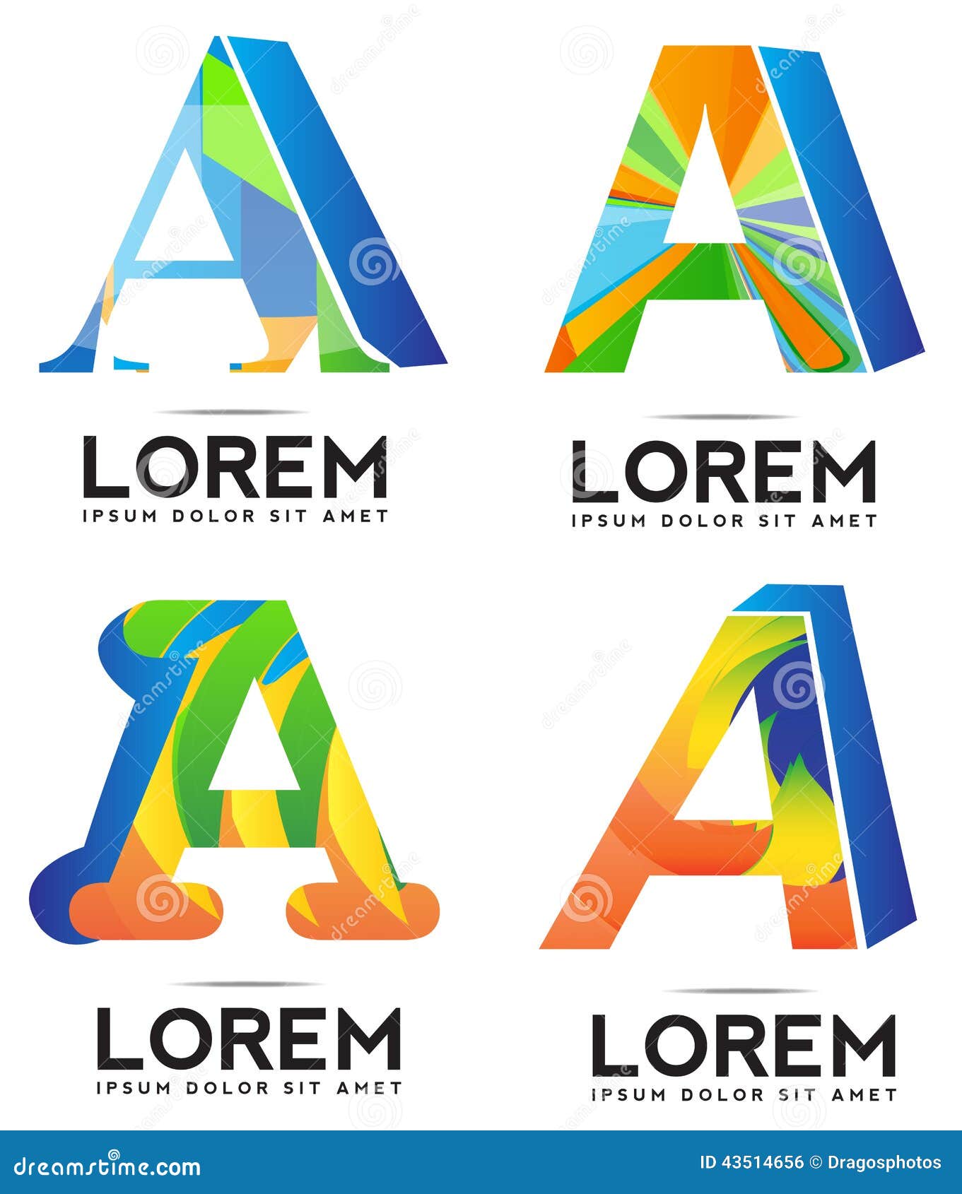 Letter a icon logo stock illustration. Illustration of colored - 43514656