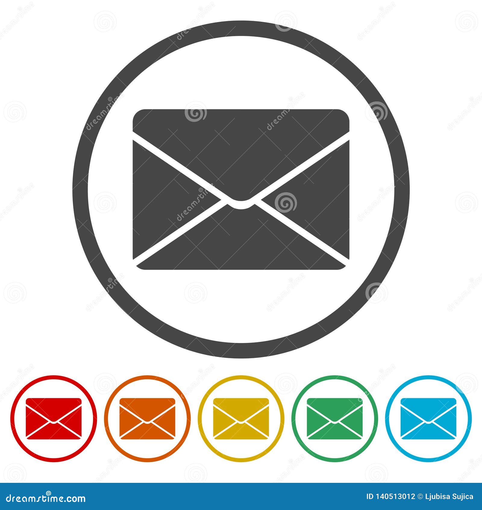 Letter icon, Mail icon set stock vector. Illustration of illustrations ...