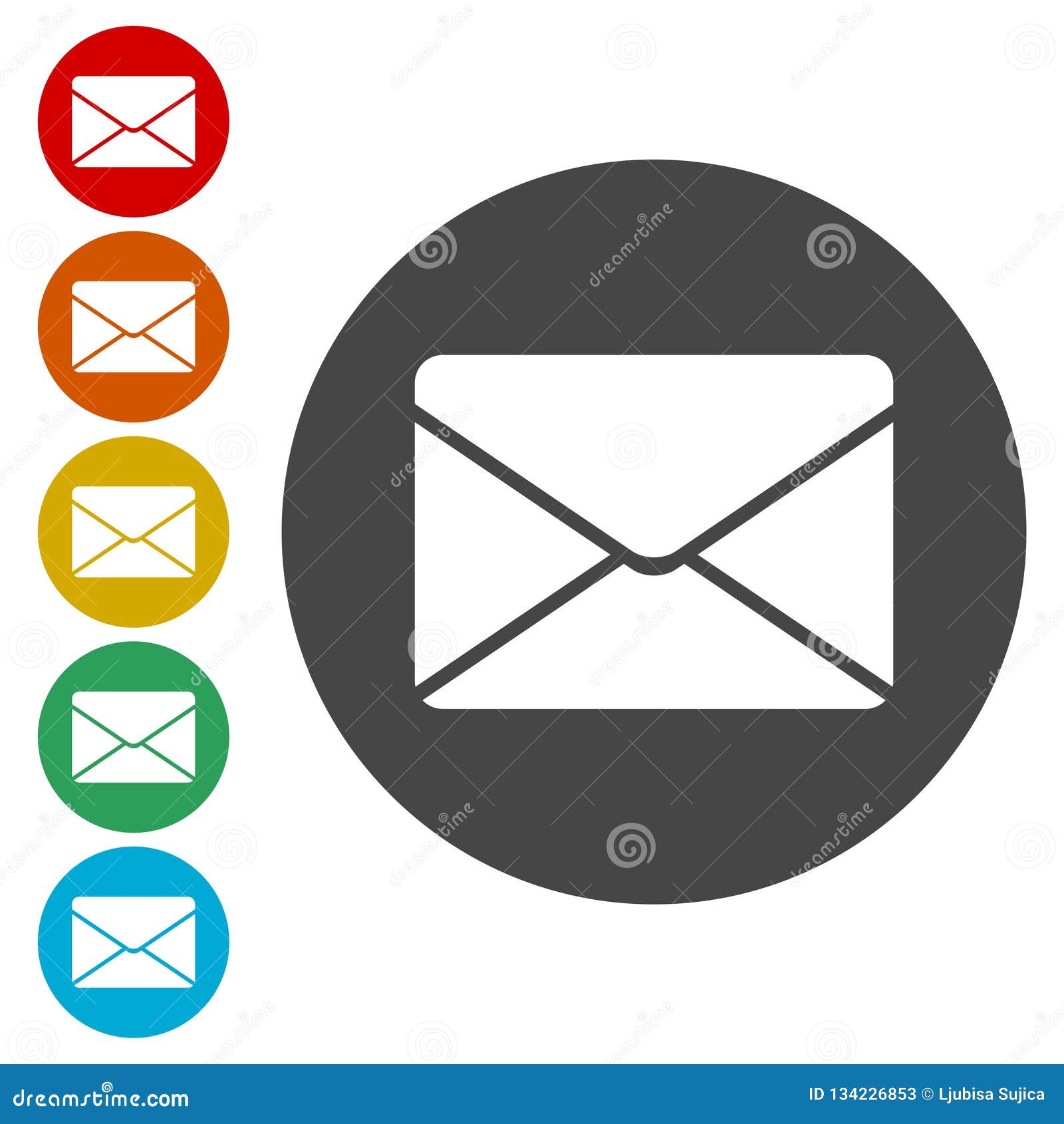 Letter icon, Mail icon set stock vector. Illustration of letters ...