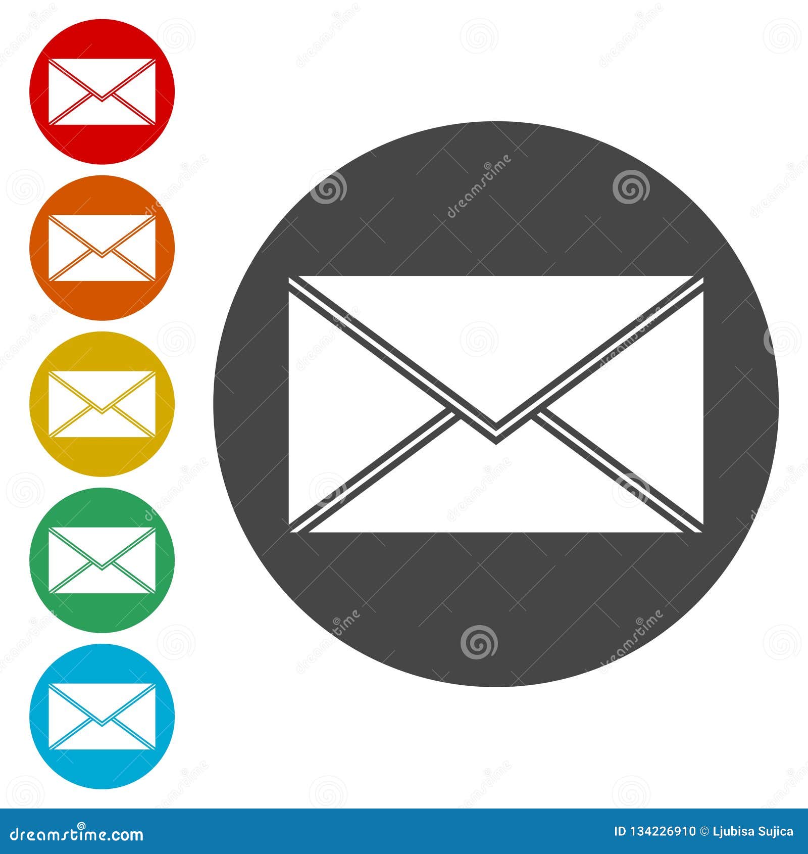 Letter icon, Mail icon set stock vector. Illustration of monochrome ...