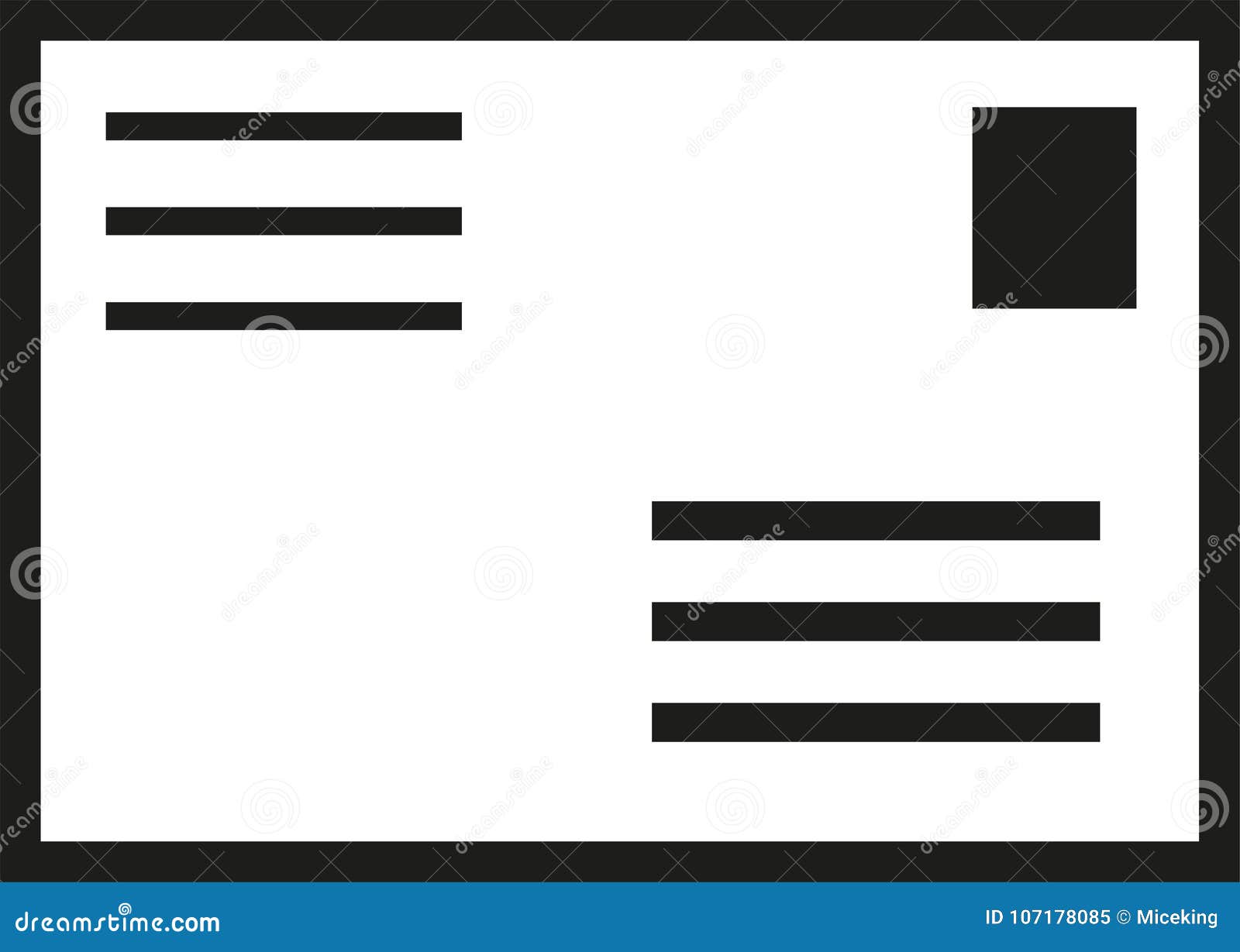 Icon Of Post Letter Symbol In Flat Style For Email Interface Or Logo ...