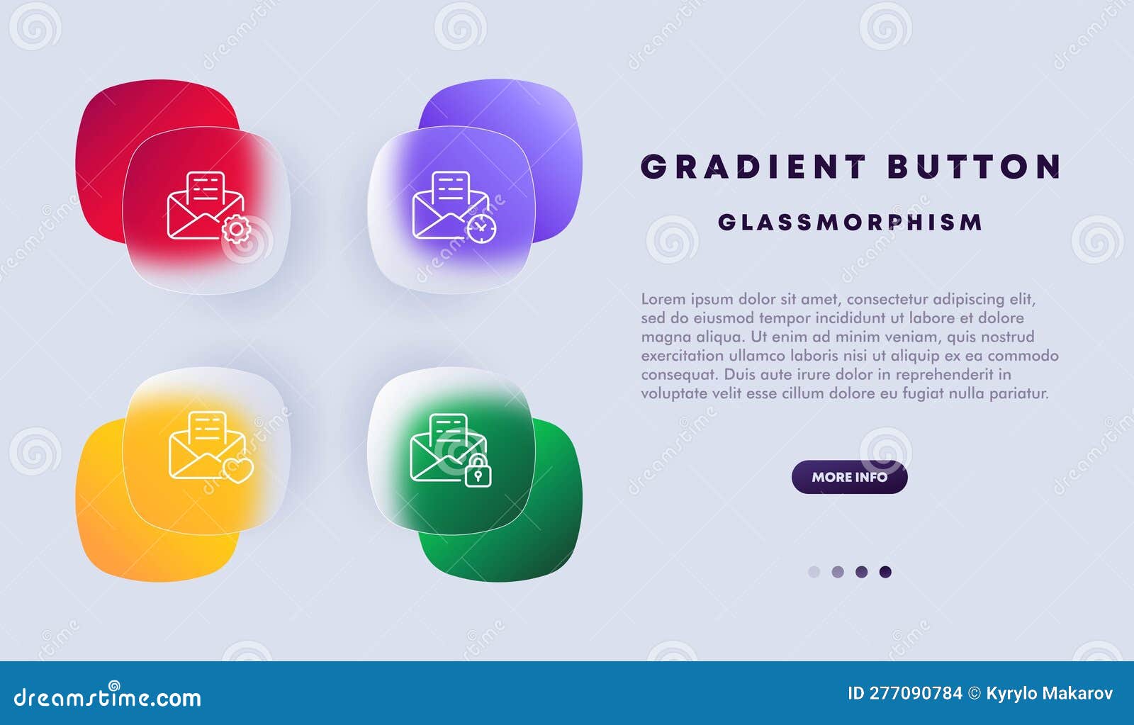 Letter Icon Set. Symbolizing Electronic Mail or Email. the Illustration ...