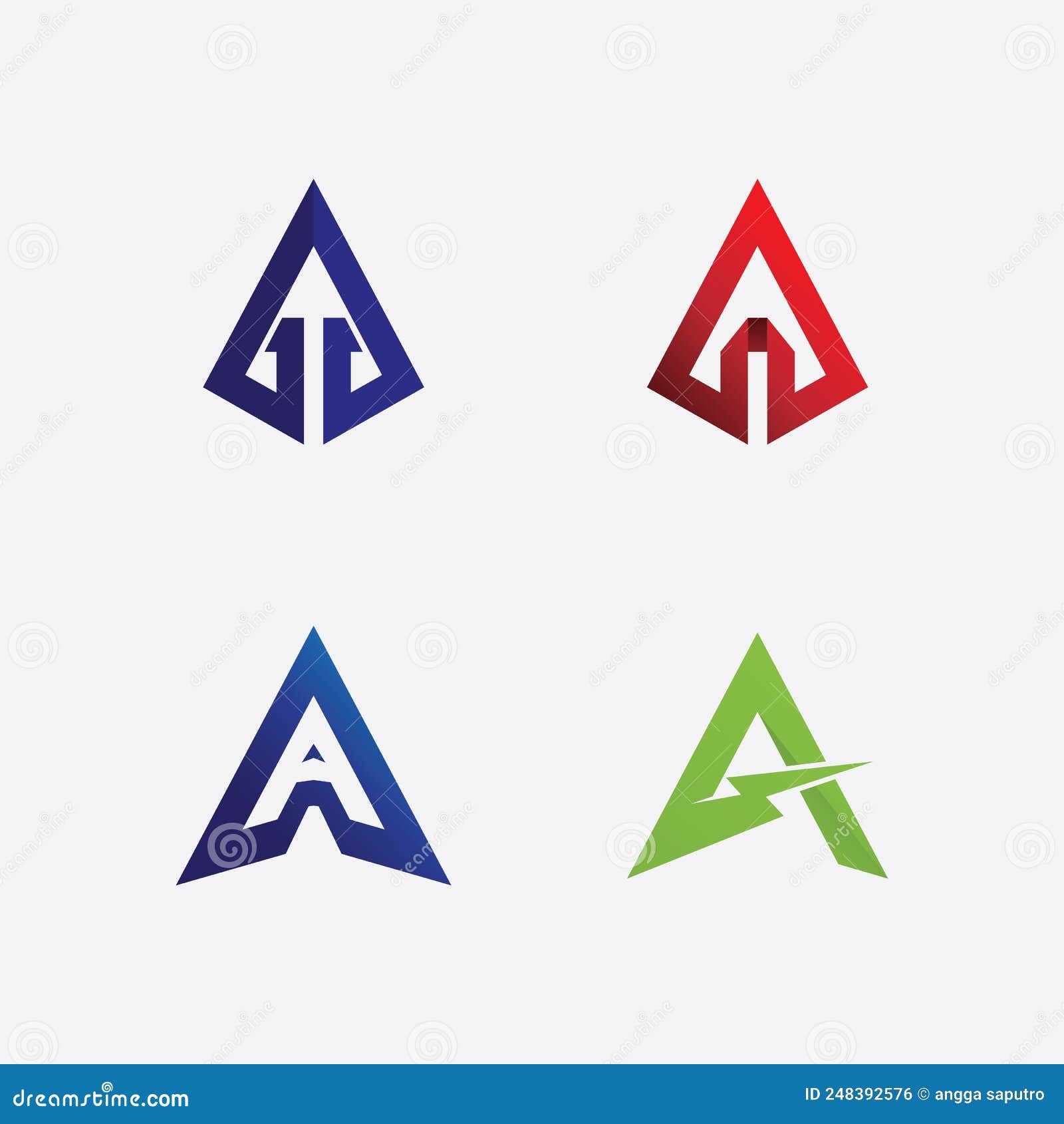 A Letter icon Template stock vector. Illustration of technology - 248392576