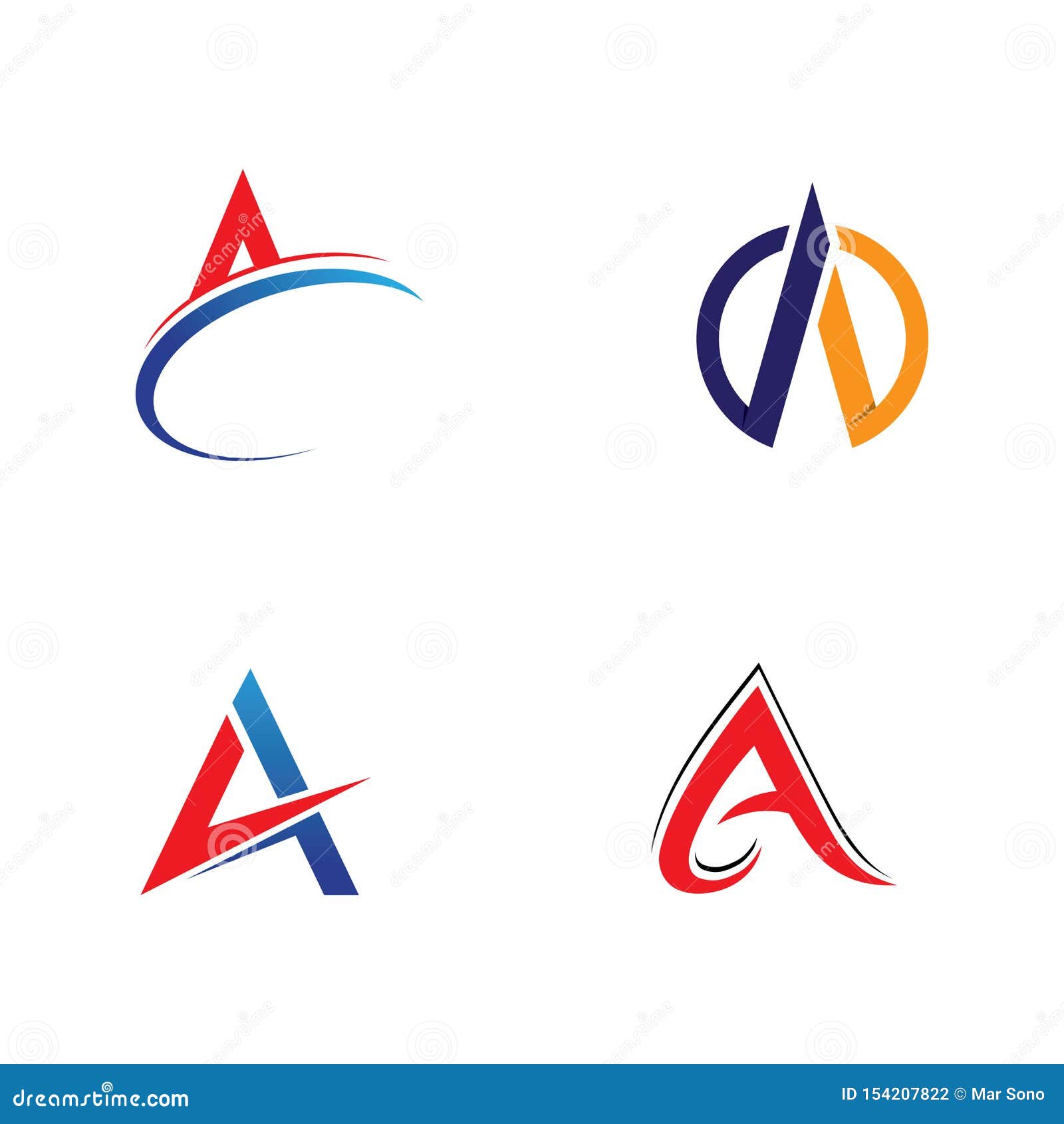 A Letter icon Template stock vector. Illustration of logotype - 154207822