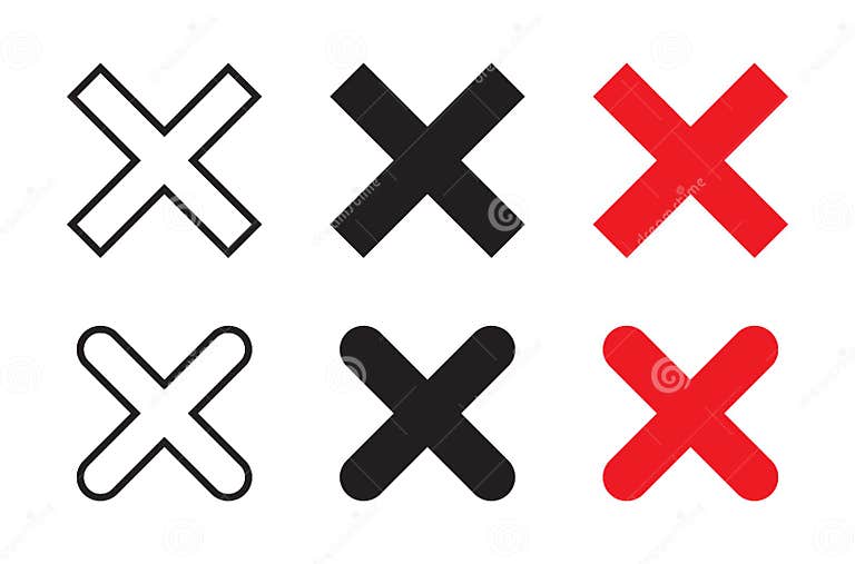 Letter X Icon Vector. Cross, Wrong, Error Sign Symbol Stock Vector ...