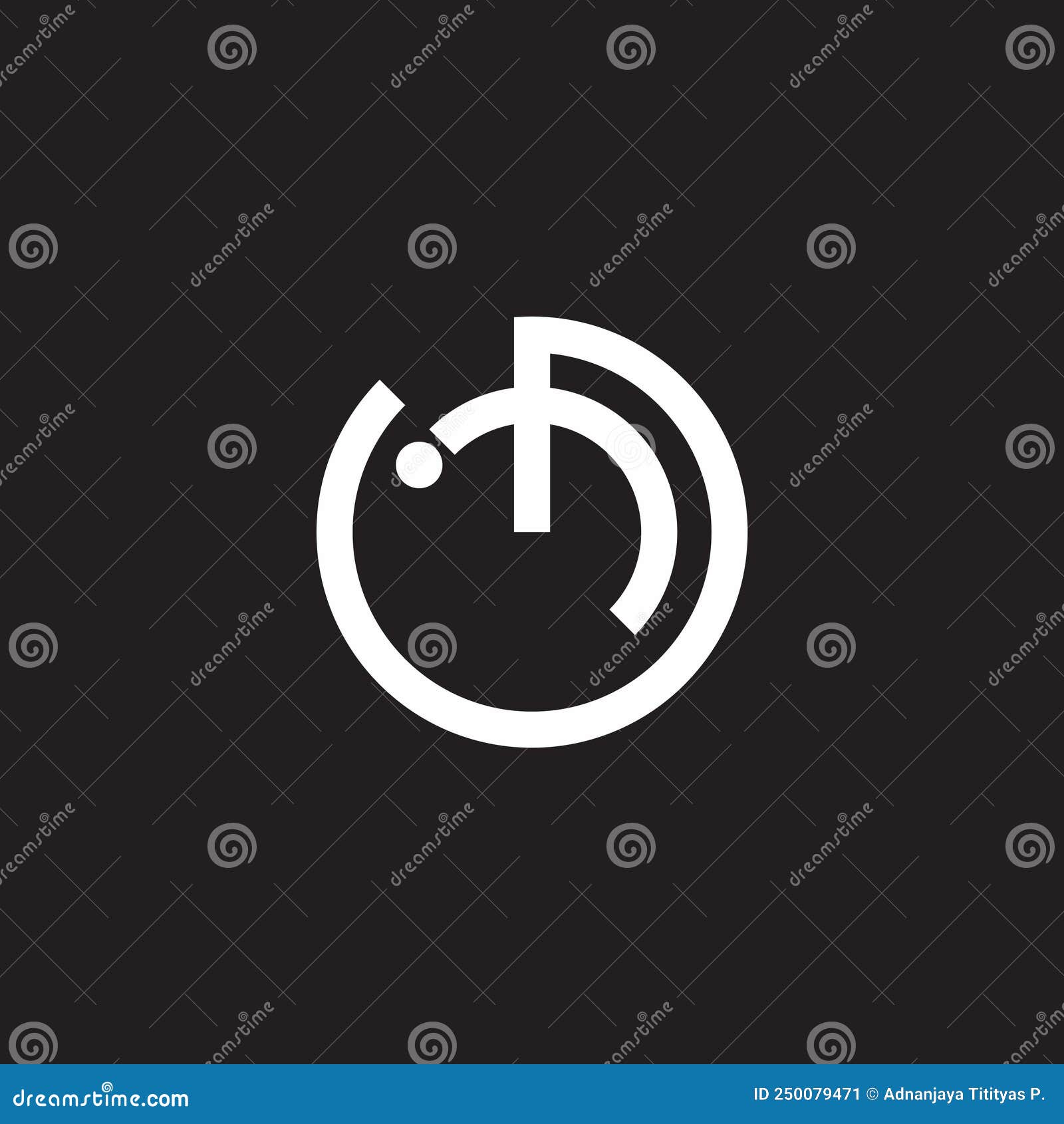 Letter Id Circle Geometric Linear Logo Vector Stock Vector ...