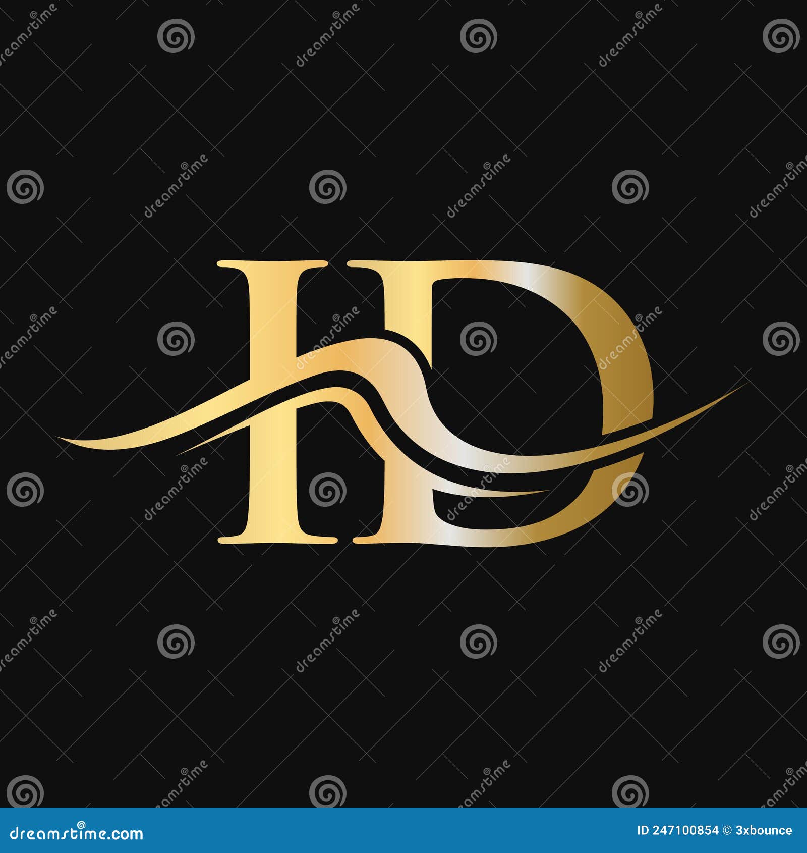 Letter ID Logo Design. Initial ID Logotype Template for Business and ...