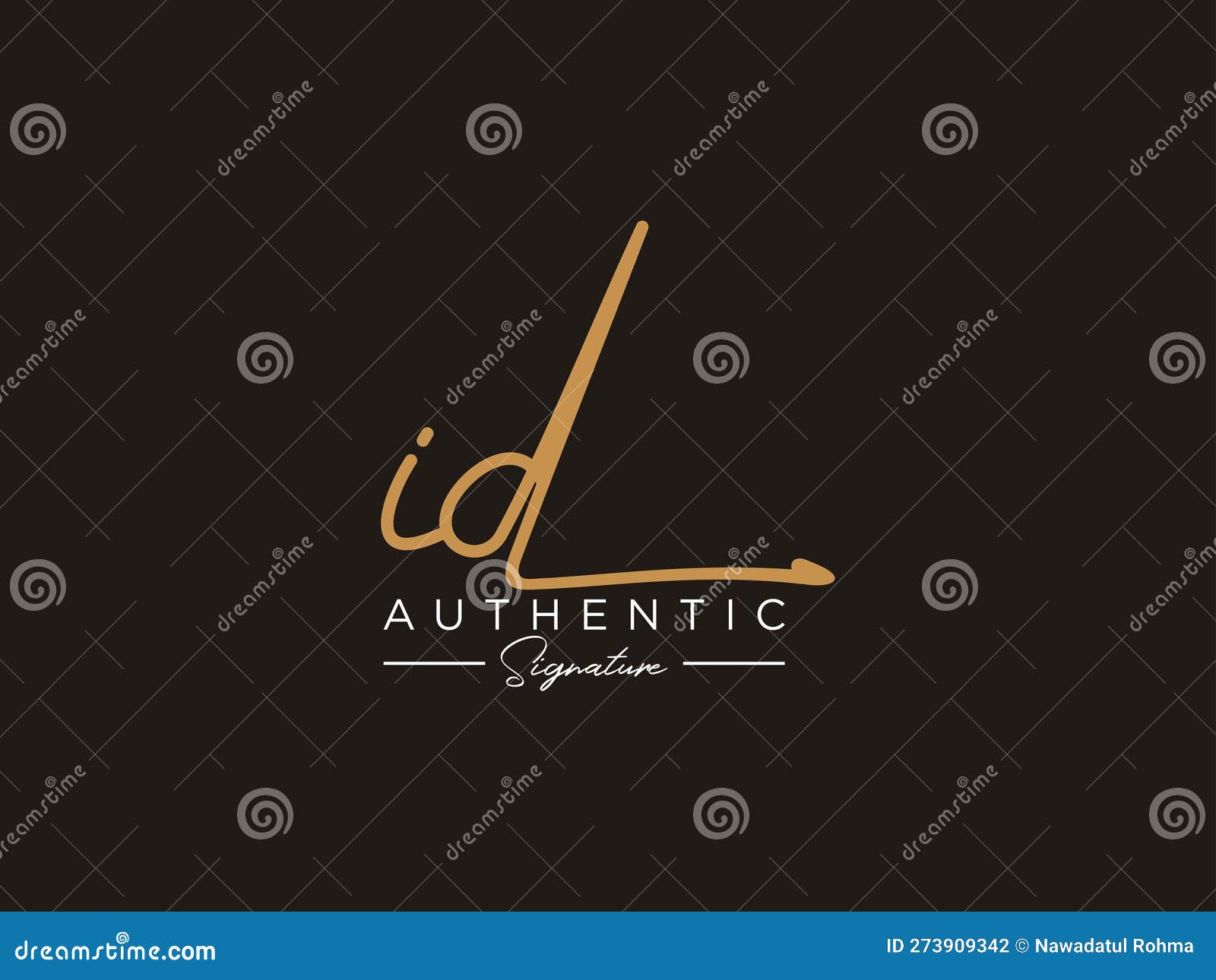 Letter ID Signature Logo Template Vector Stock Vector - Illustration of ...