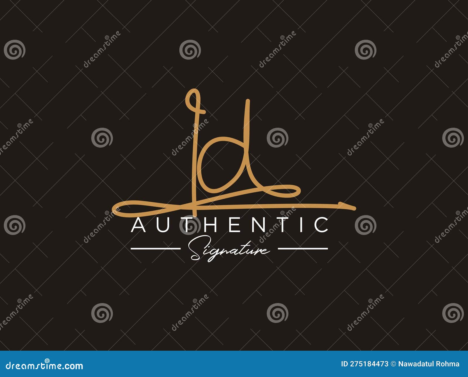 Letter ID Signature Logo Template Vector Stock Vector - Illustration of ...