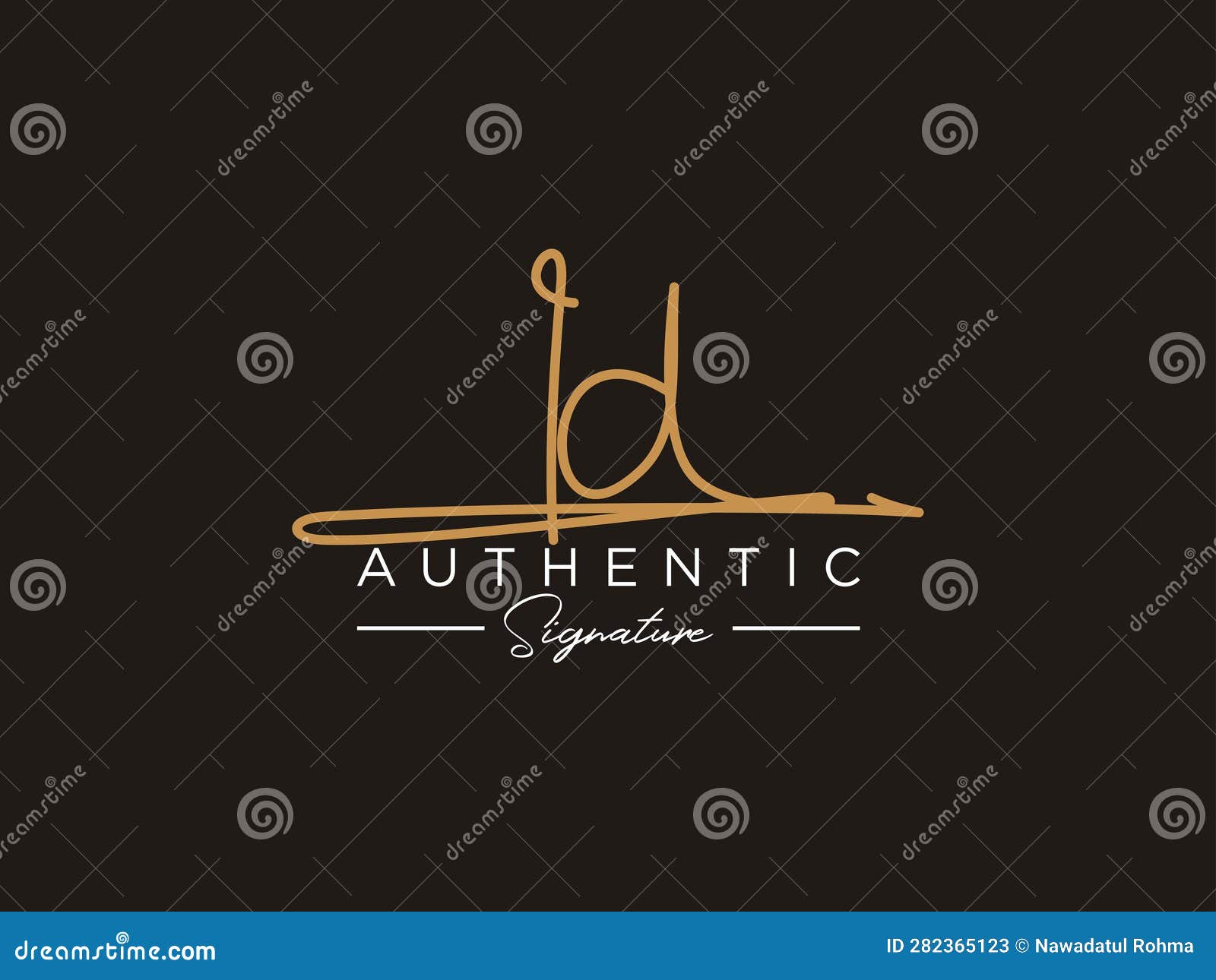 Letter ID Signature Logo Template Vector Stock Vector - Illustration of ...