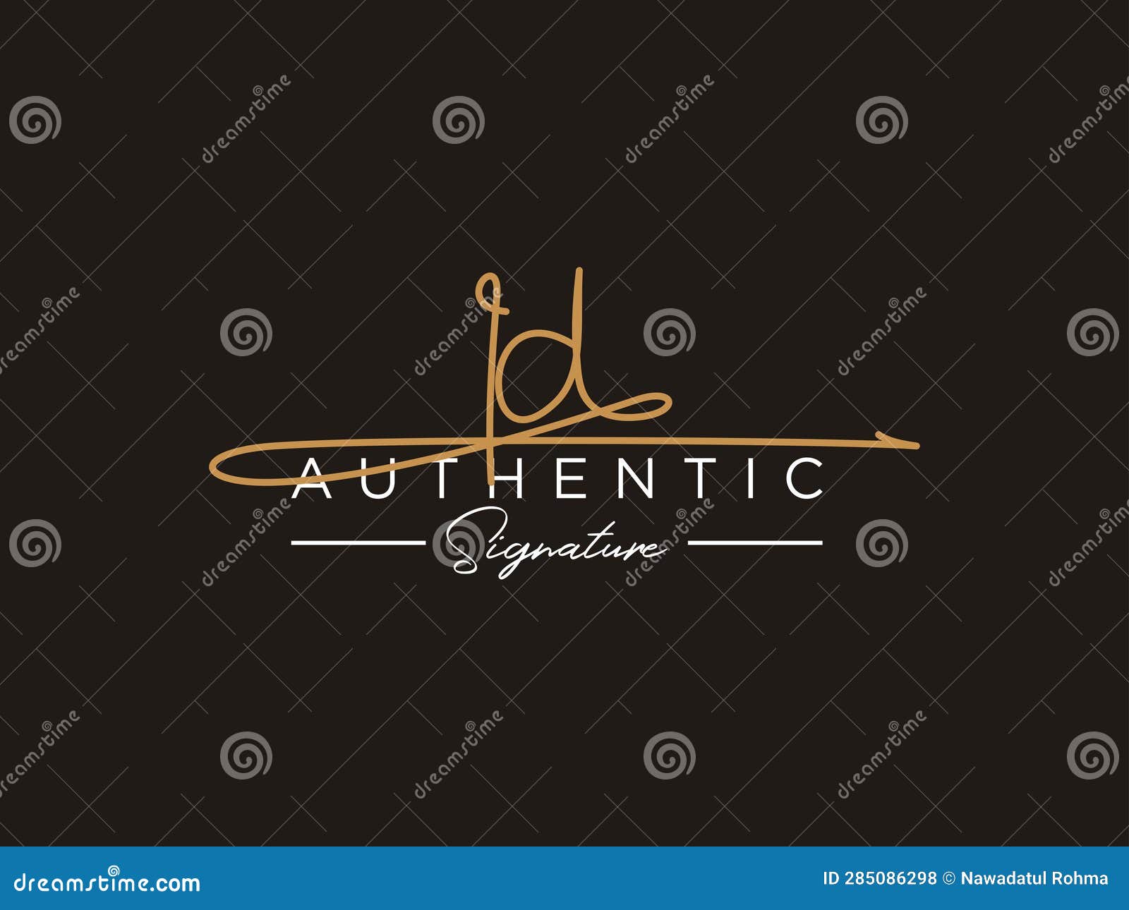 Letter ID Signature Logo Template Vector Stock Vector - Illustration of ...