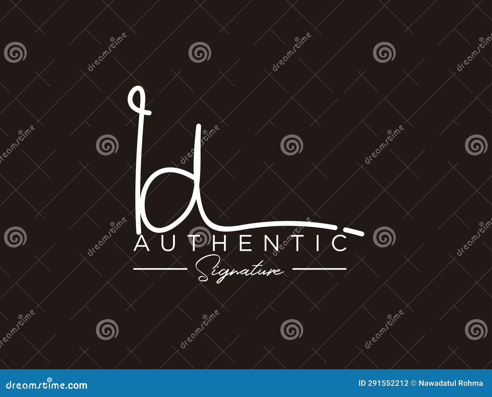 Letter ID Signature Logo Template Vector Stock Vector - Illustration of ...