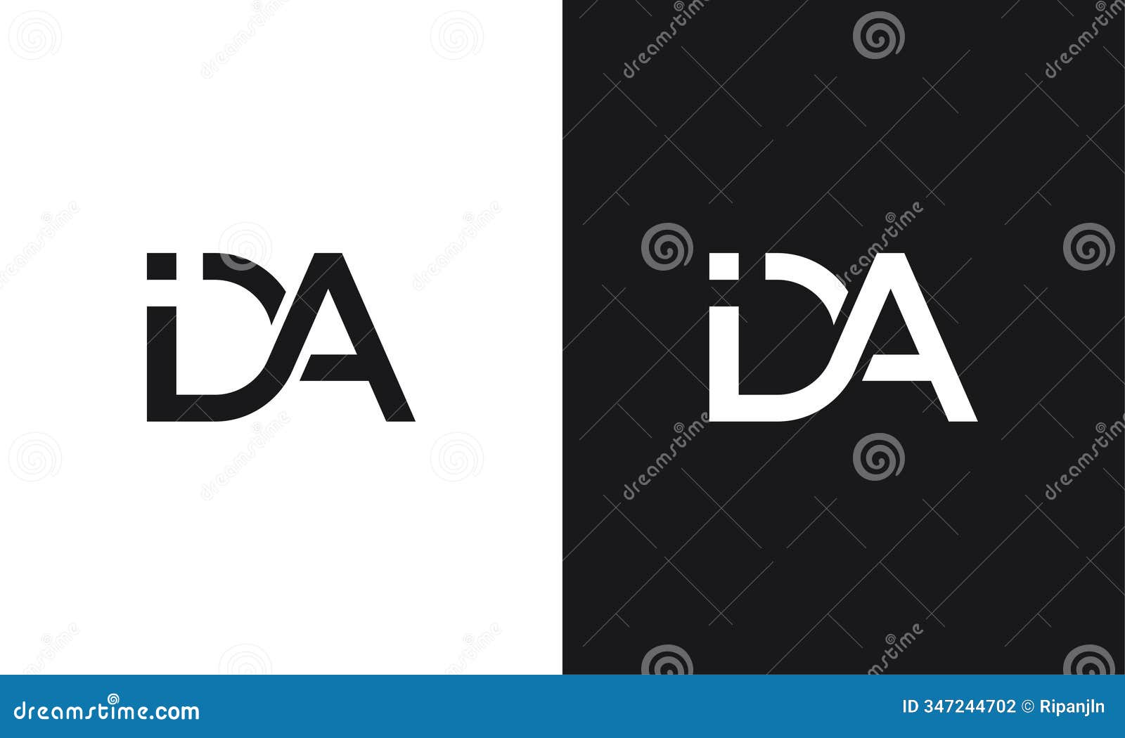 Letter IDA Font Logo Design Vector Template Stock Illustration ...