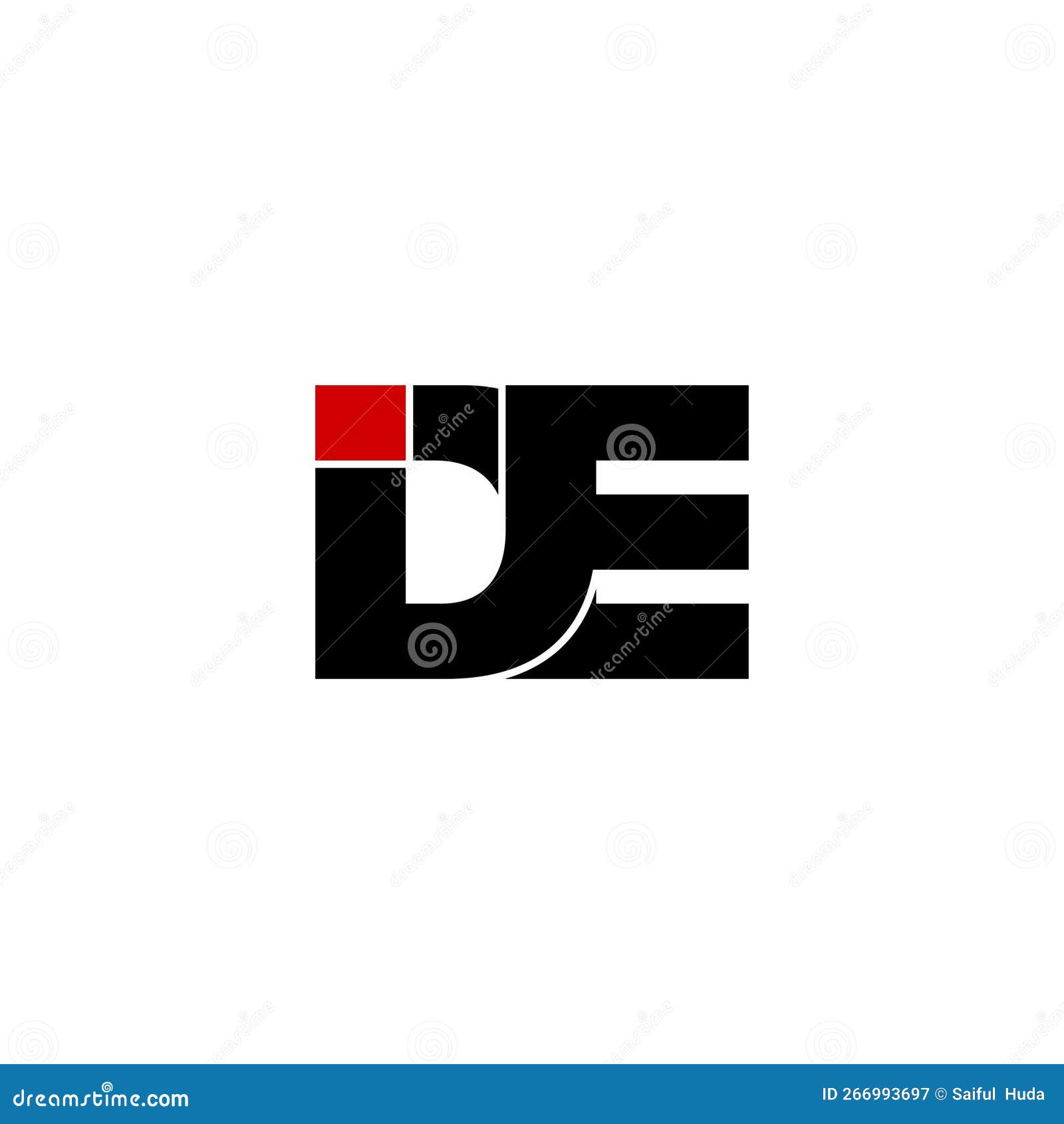 Letter IDE Simple Monogram Logo Icon Design. Stock Vector ...