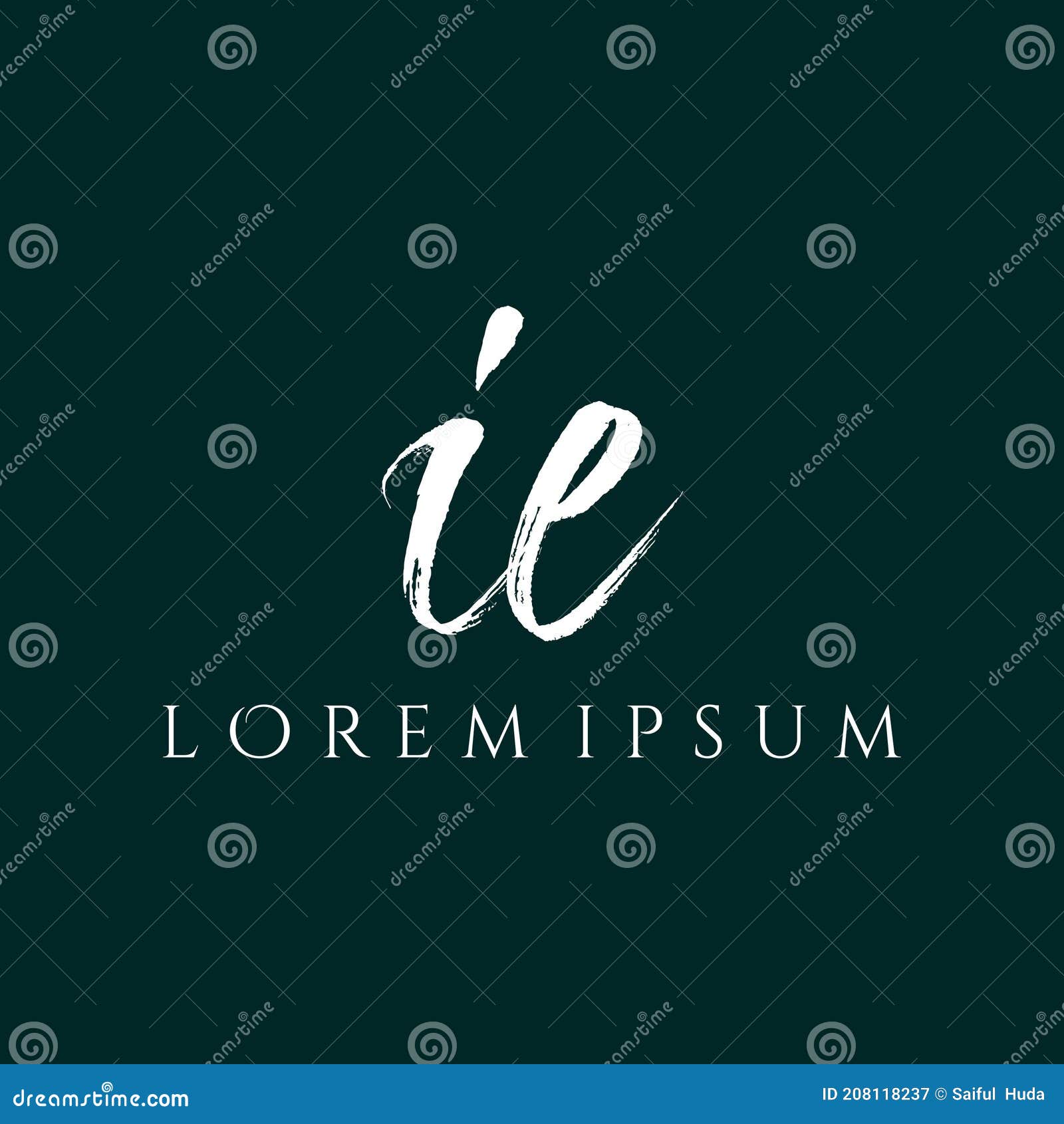 Letter IE Simple Monogram Logo Icon Design. Stock Vector - Illustration ...