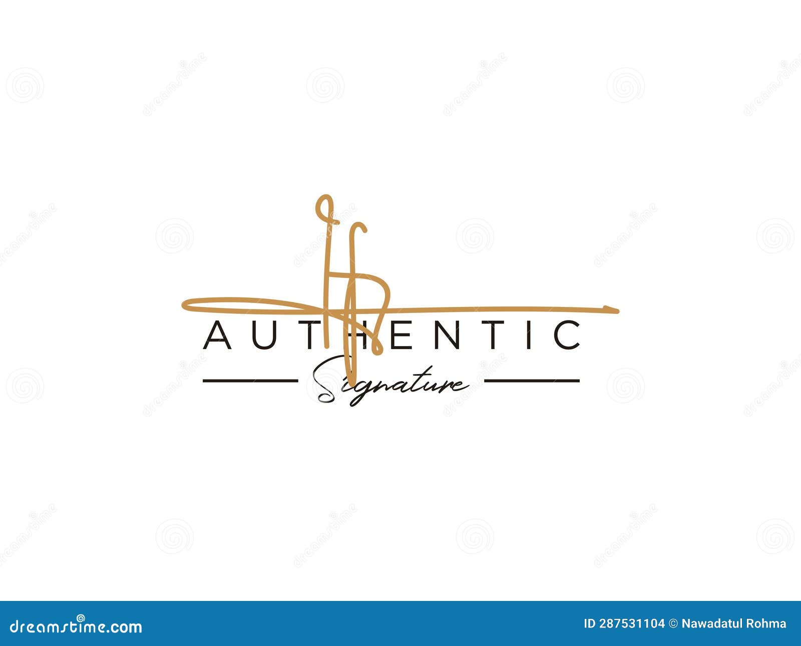 Letter IF Signature Logo Template Vector Stock Vector - Illustration of ...