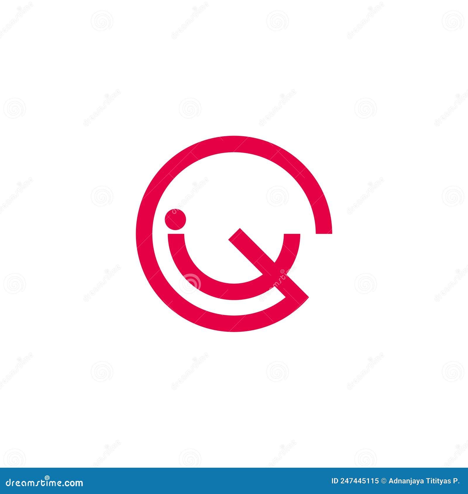 Letter Ig Circle Simple Smile Happy Geometric Line Logo Vector Stock ...