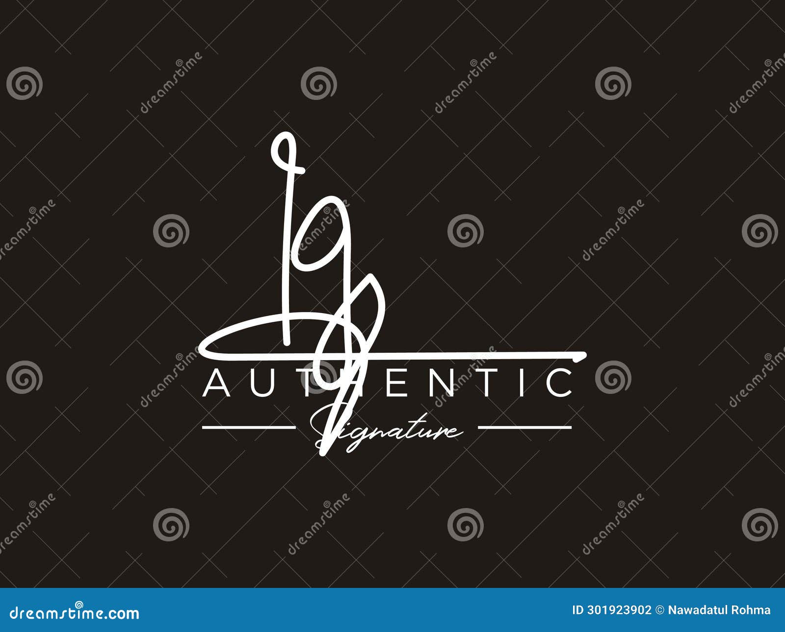Letter IG Signature Logo Template Vector Stock Vector - Illustration of ...