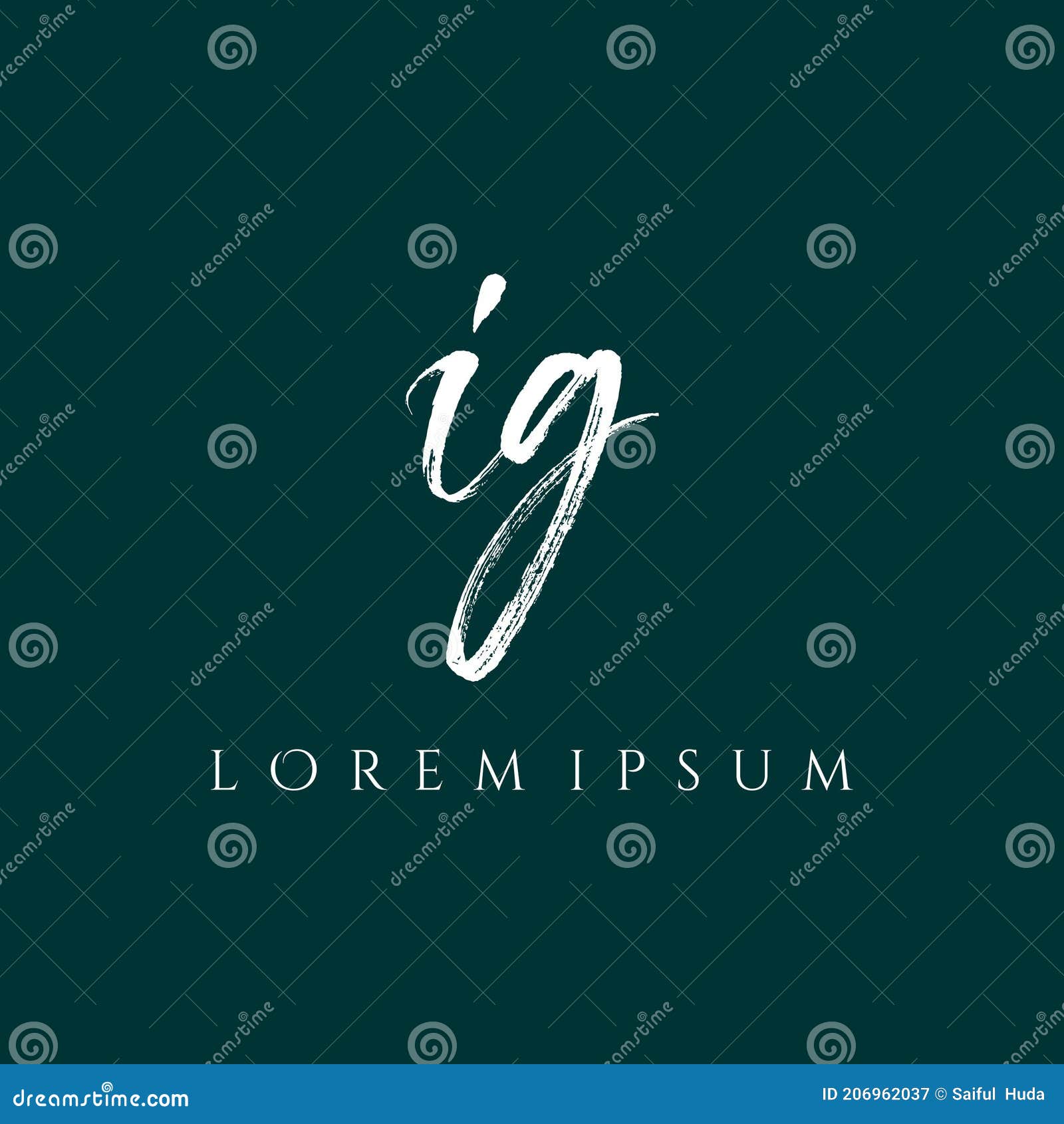 Letter IG Simple Monogram Logo Icon Design. Stock Vector - Illustration ...