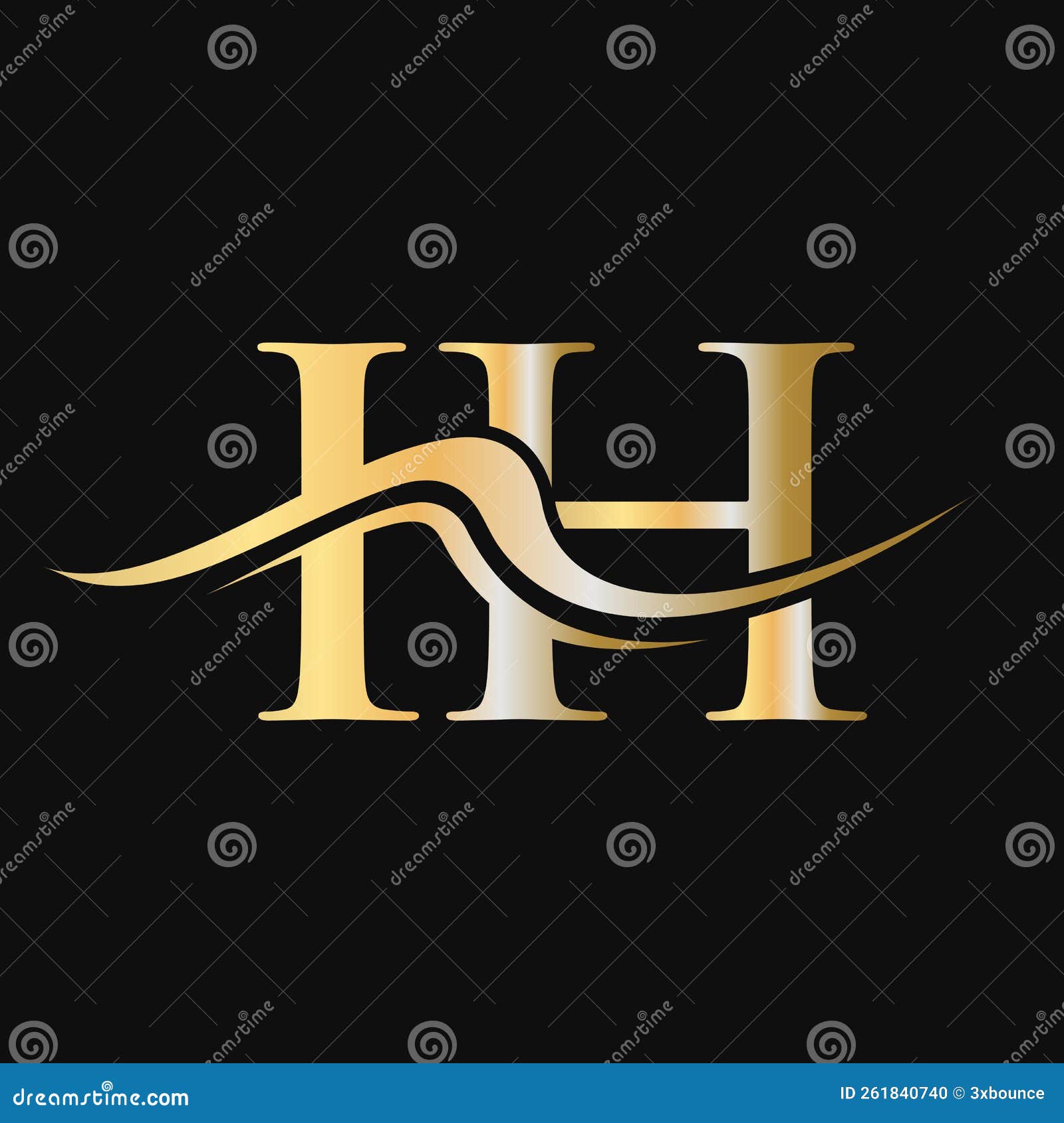 Letter IH Logo Design. Initial IH Logotype Template for Business and ...
