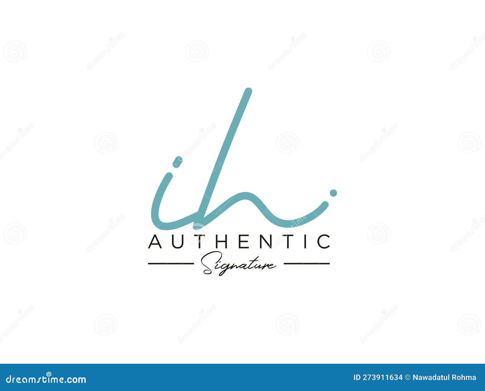 Letter IH Signature Logo Template Vector Stock Vector - Illustration of ...