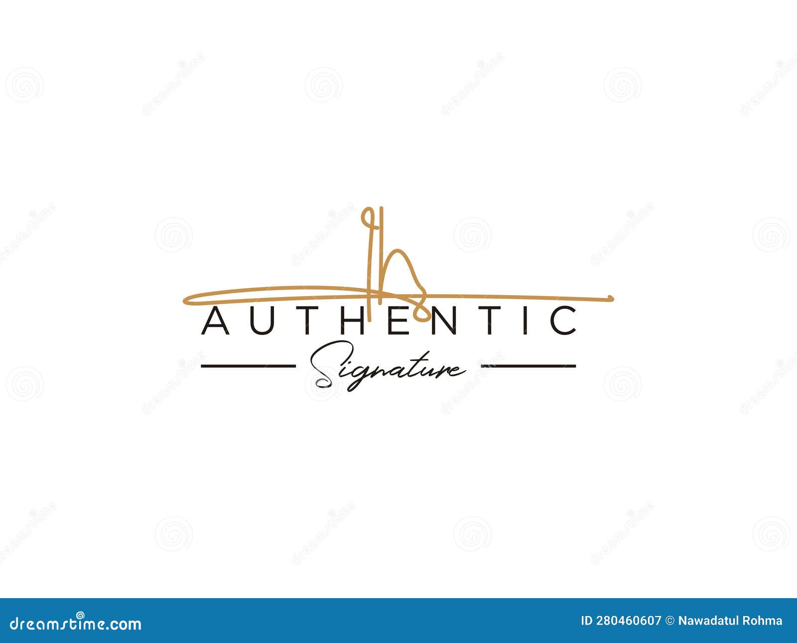 Letter IH Signature Logo Template Vector Stock Vector - Illustration of ...