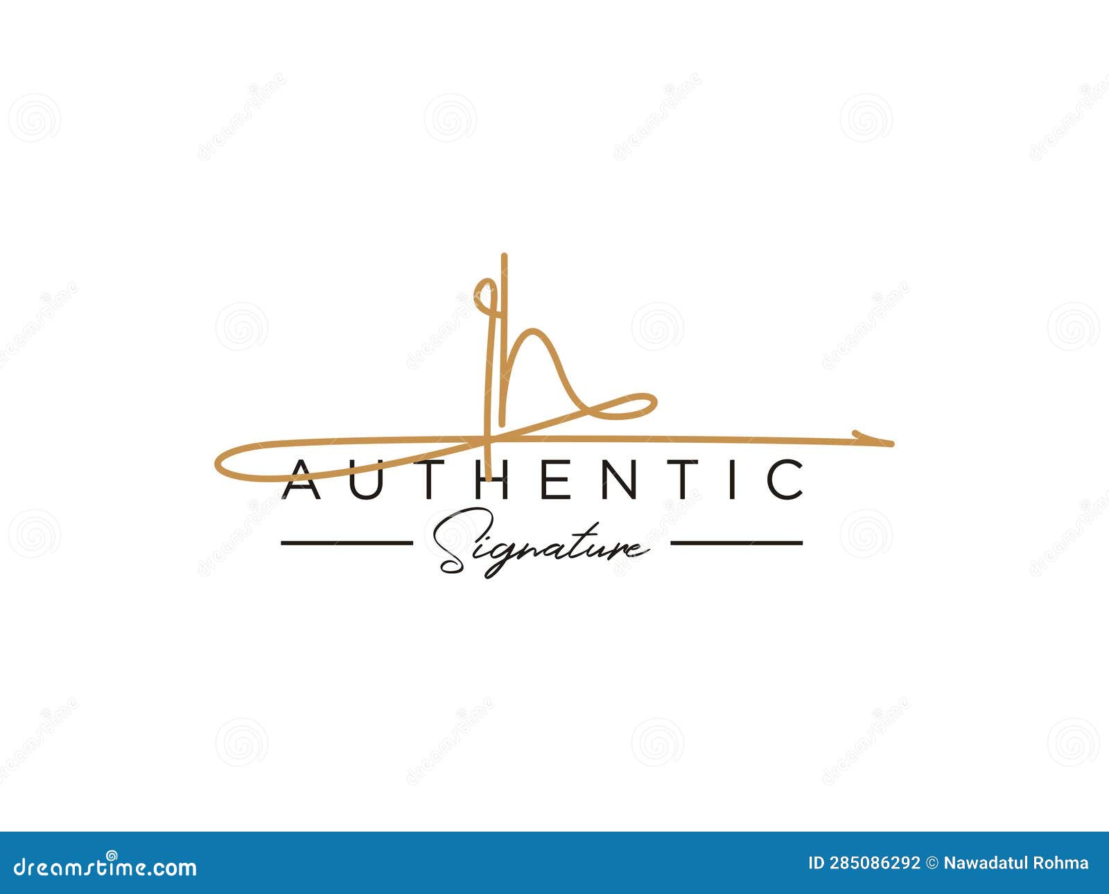 Letter IH Signature Logo Template Vector Stock Vector - Illustration of ...