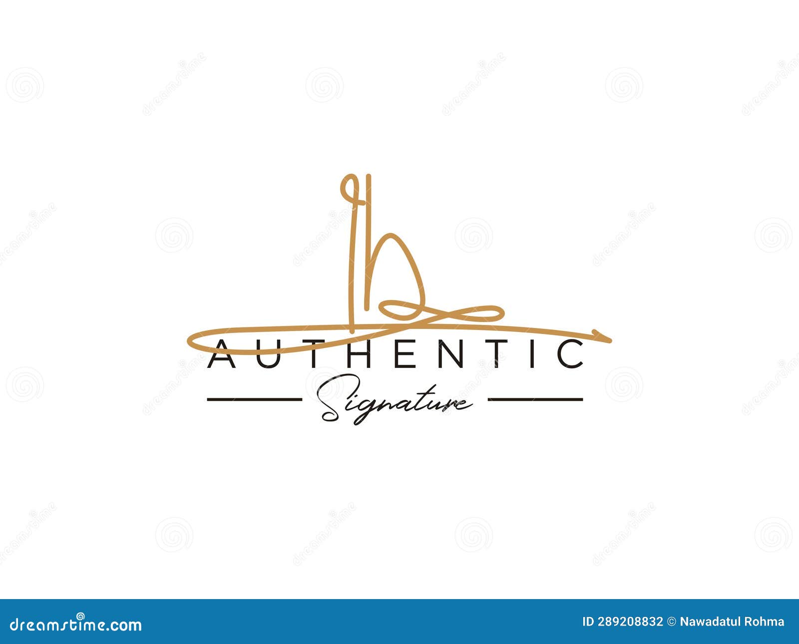 Letter IH Signature Logo Template Vector Stock Vector - Illustration of ...