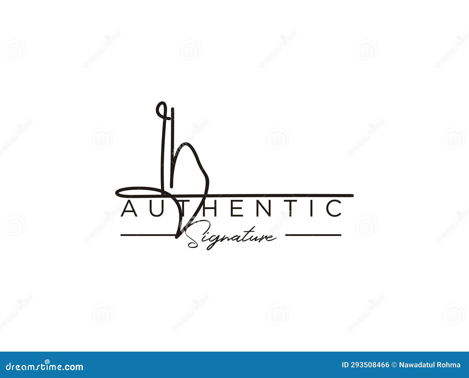 Letter IH Signature Logo Template Vector Stock Vector - Illustration of ...