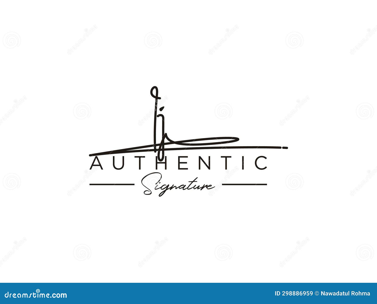 Letter IJ Signature Logo Template Vector Stock Vector - Illustration of ...