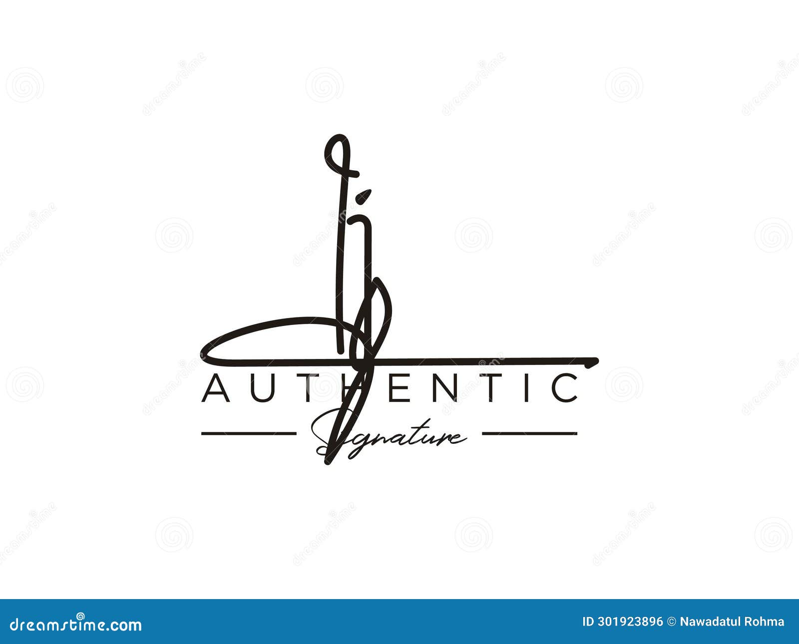 Letter IJ Signature Logo Template Vector Stock Vector - Illustration of ...