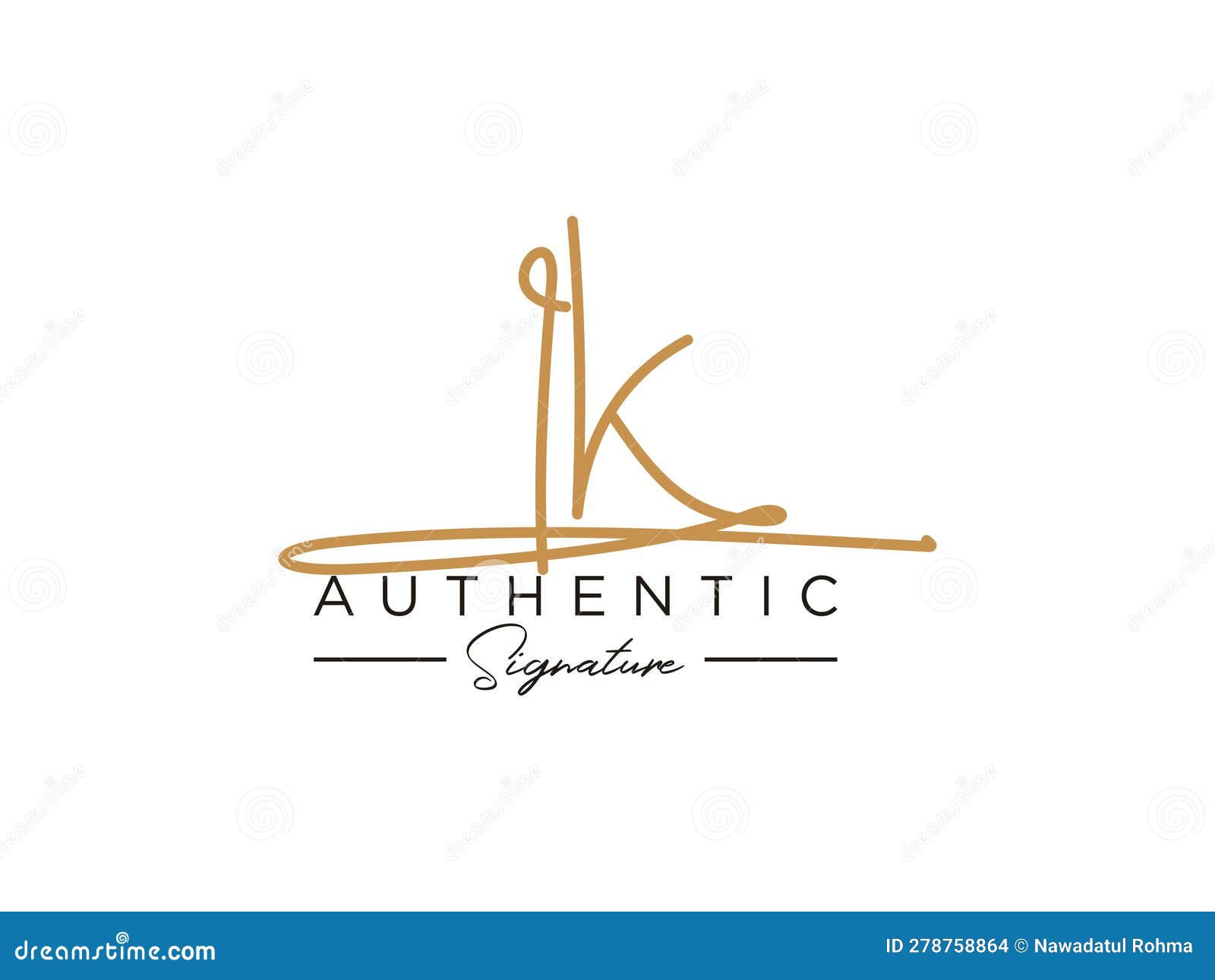 Letter IK Signature Logo Template Vector Stock Vector - Illustration of ...