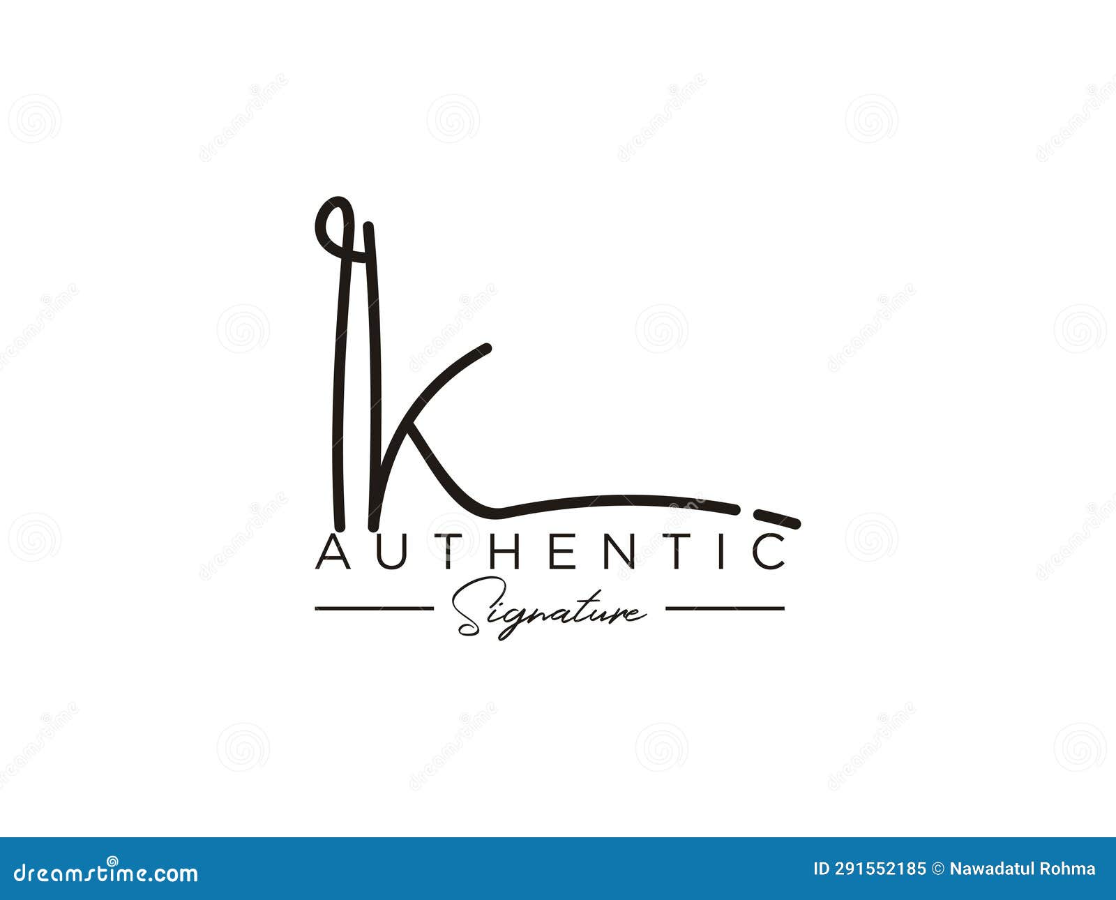 Letter IK Signature Logo Template Vector Stock Vector - Illustration of ...