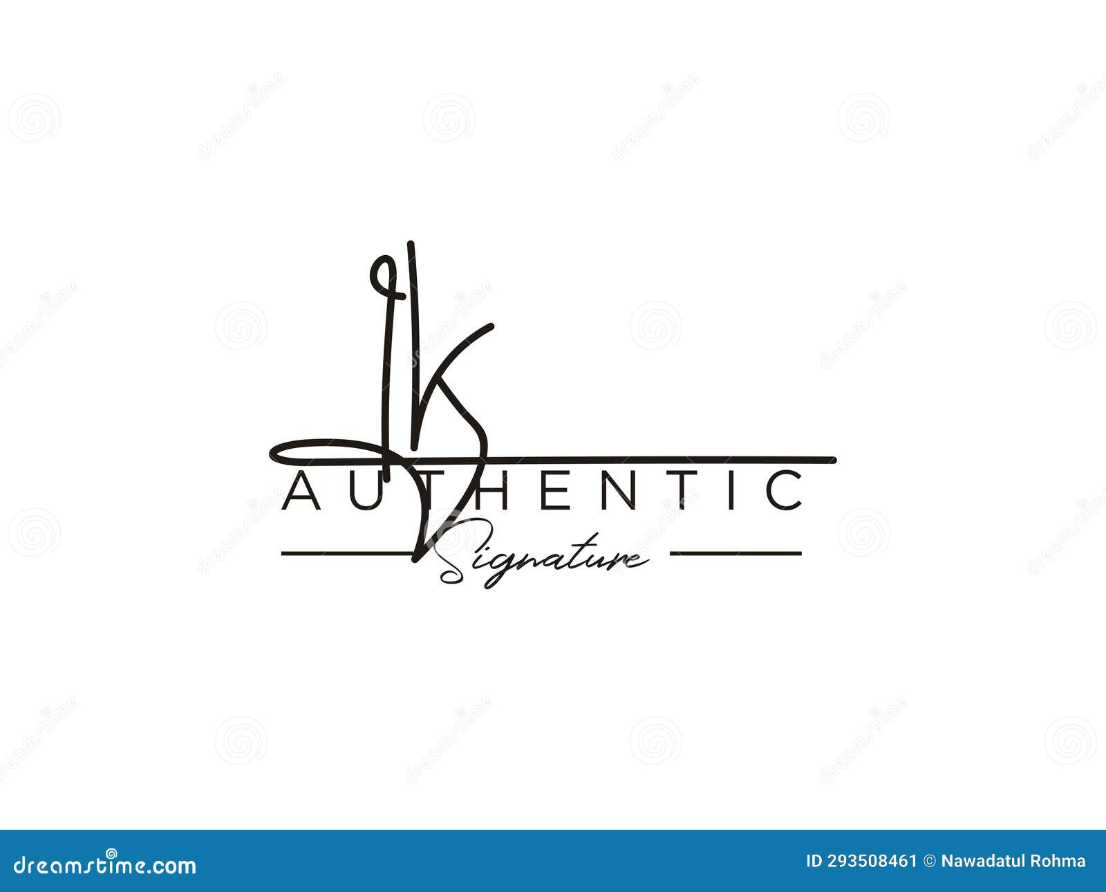 Letter IK Signature Logo Template Vector Stock Vector - Illustration of ...
