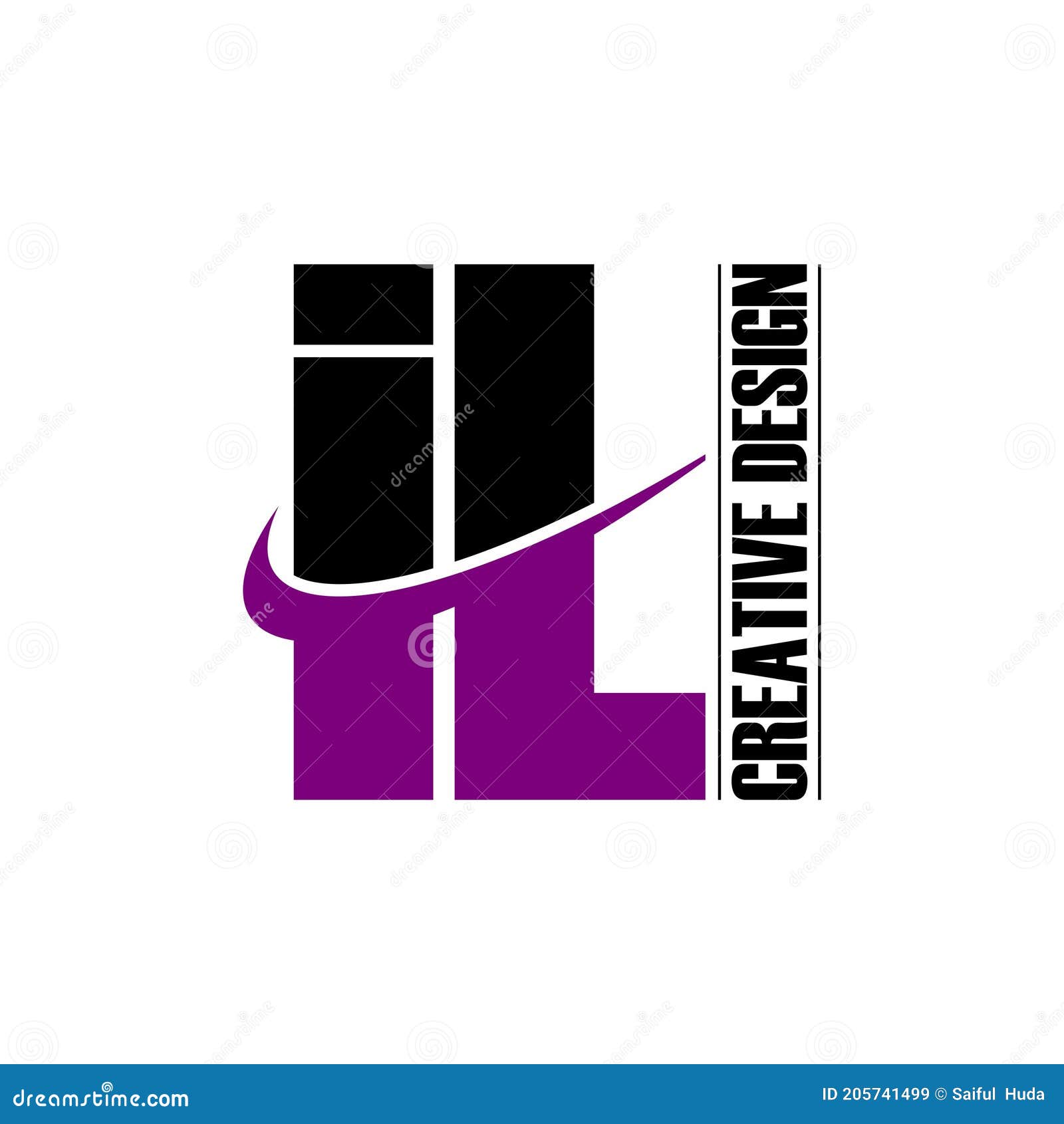 Letter IL Simple Monogram Logo Icon Design. Stock Vector - Illustration ...