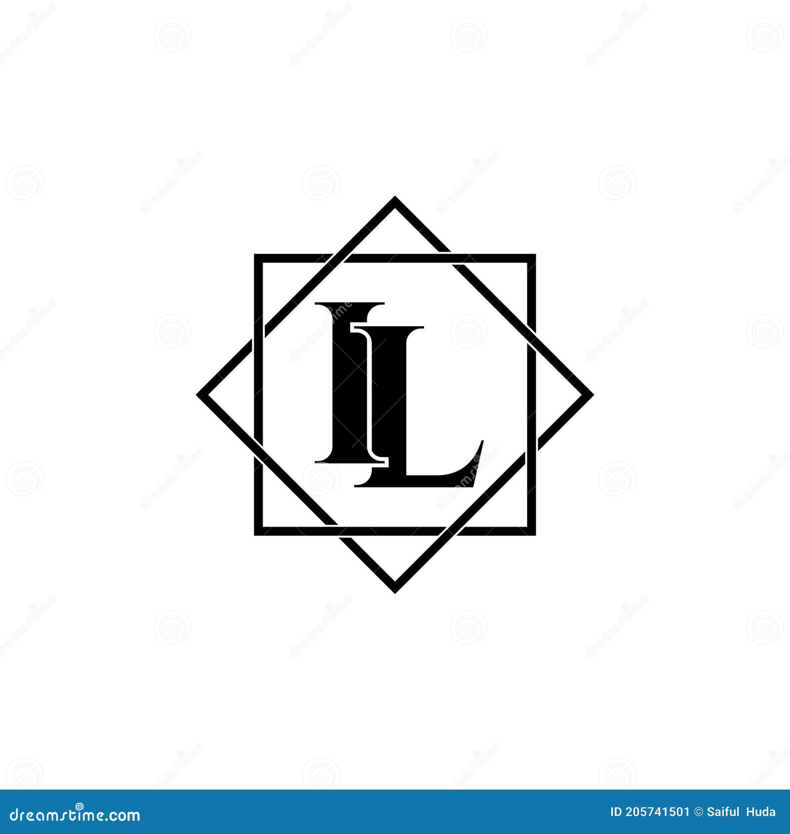 Letter IL Simple Monogram Logo Icon Design. Stock Vector - Illustration ...