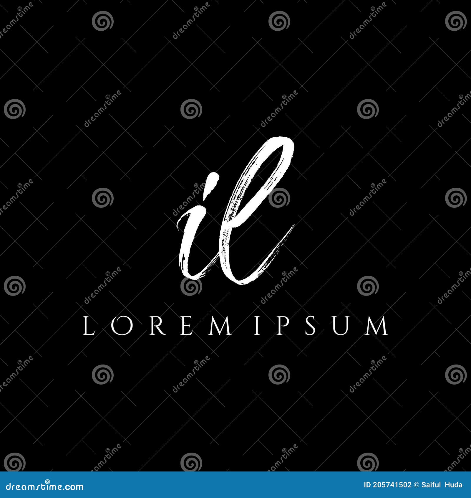 Letter IL Simple Monogram Logo Icon Design. Stock Vector - Illustration ...