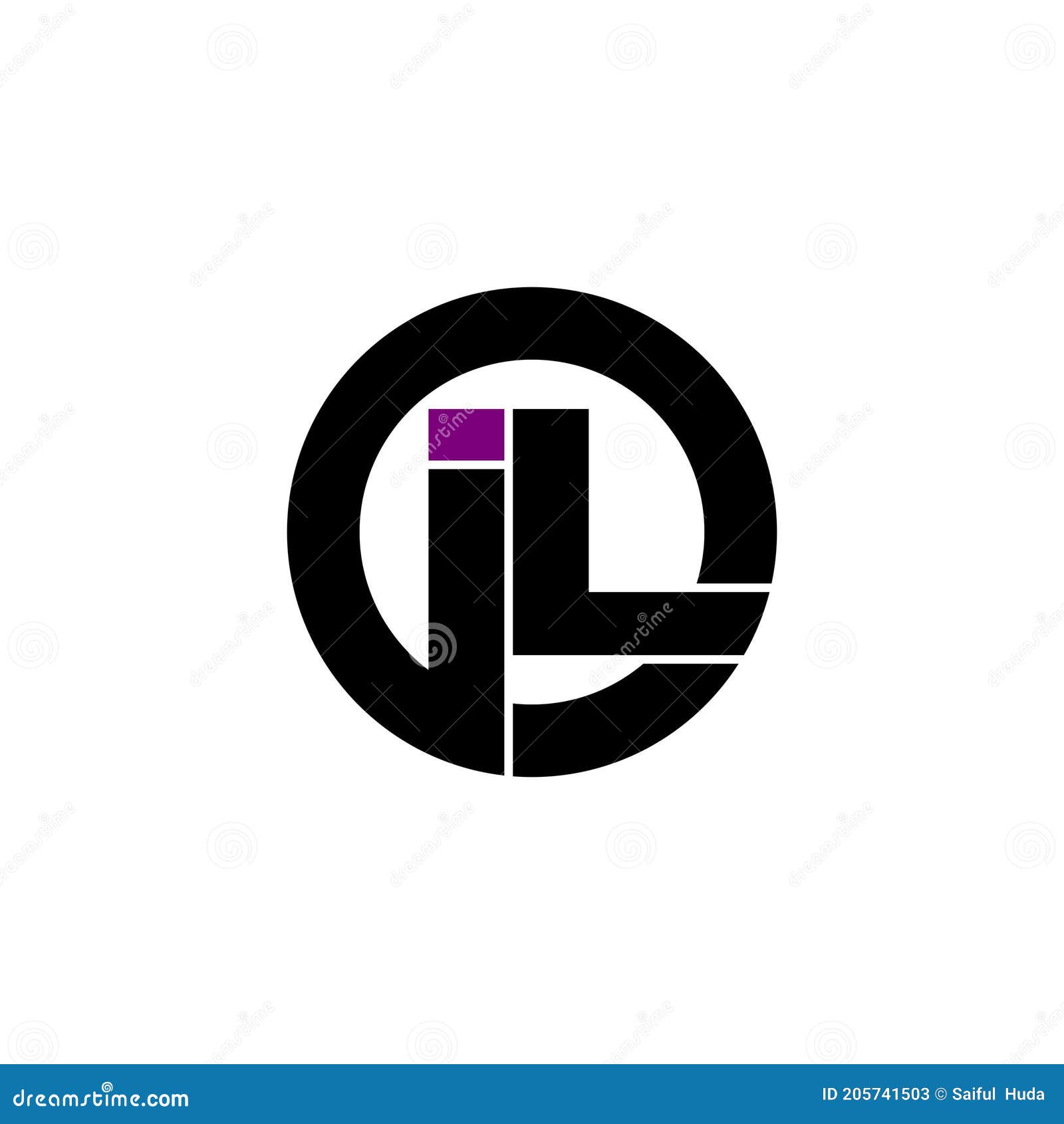 Letter IL Simple Monogram Logo Icon Design. Stock Vector - Illustration ...