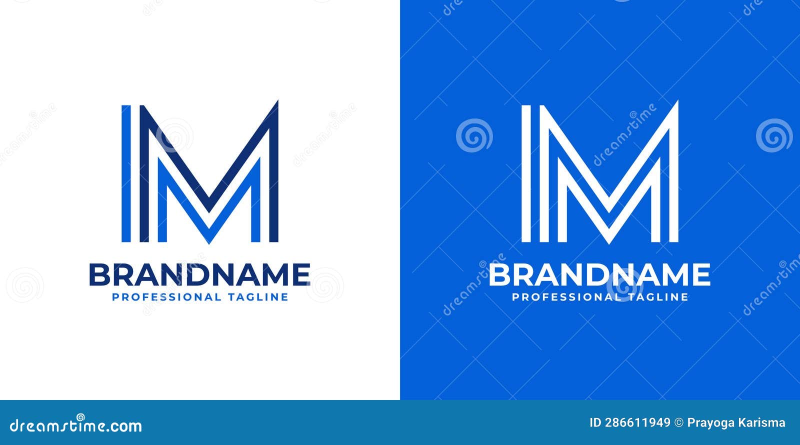 Letter IM Line Monogram Logo, Suitable for Business with IM or MI ...