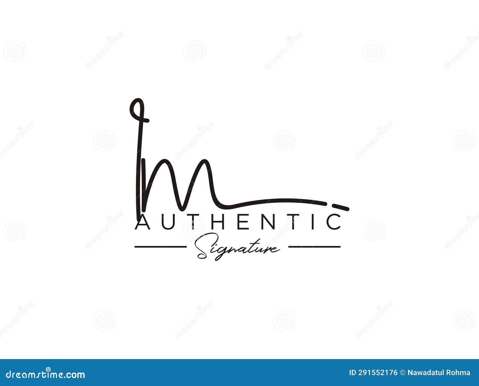 Letter IM Signature Logo Template Vector Stock Vector - Illustration of ...