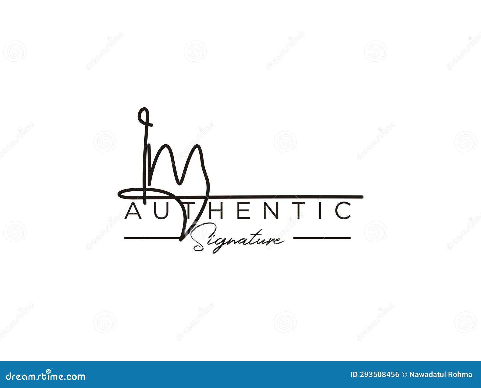 Letter IM Signature Logo Template Vector Stock Vector - Illustration of ...